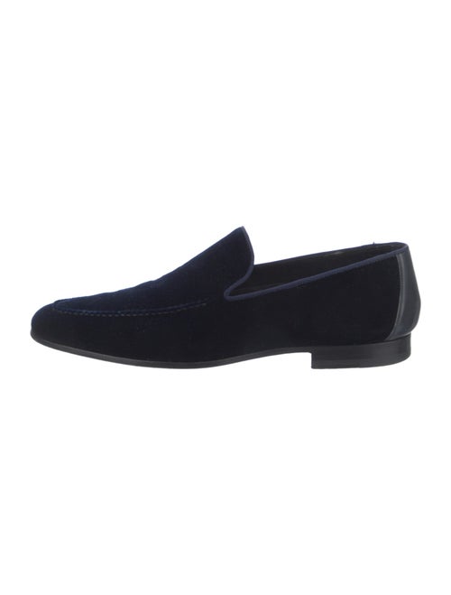 Magnanni Velvet Grosgrain Trim Loafers - Blue Loafers, Shoes - MNN23670 ...