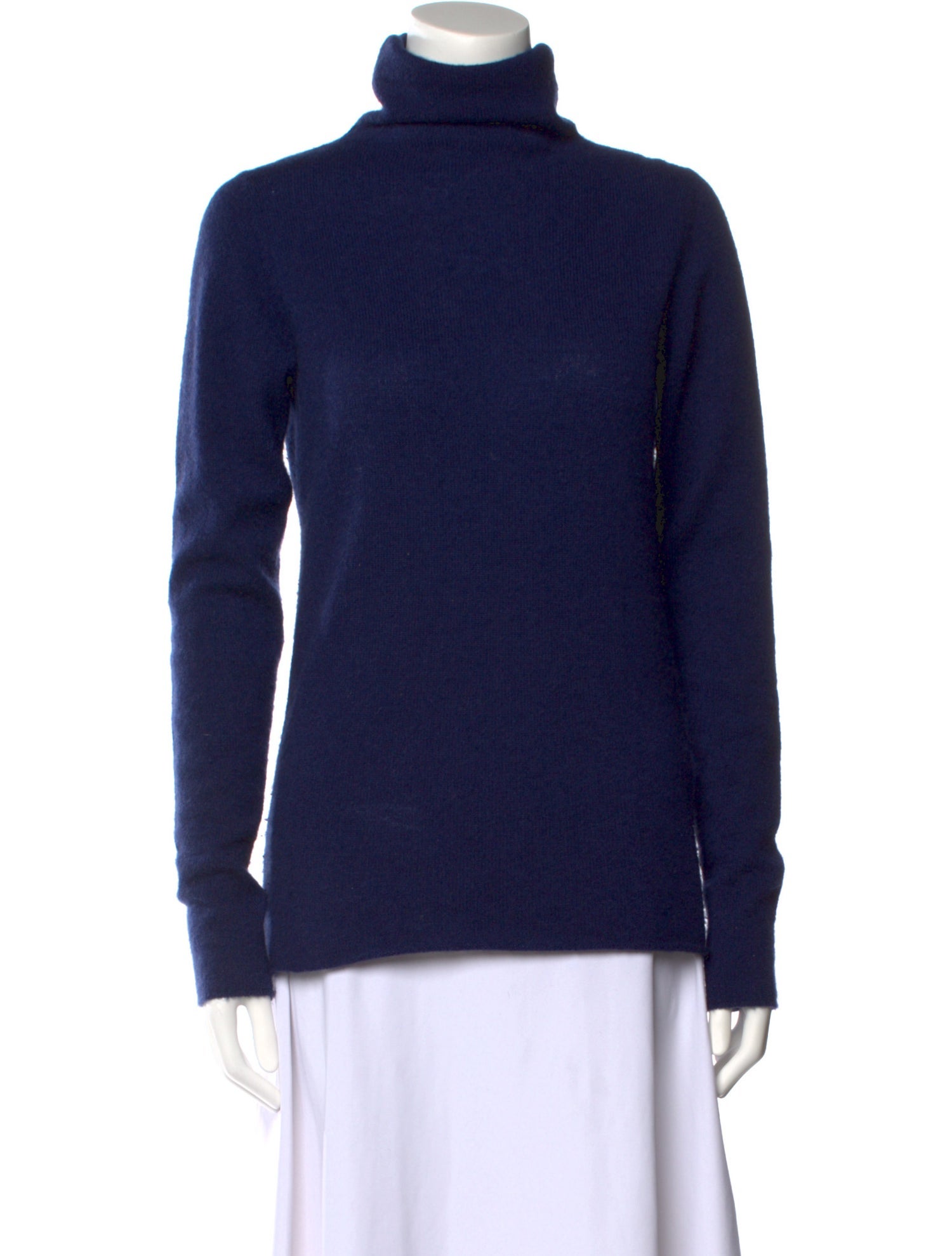 Mantu Cashmere Turtleneck Sweater - Blue Knitwear, Clothing - MNT21319 ...