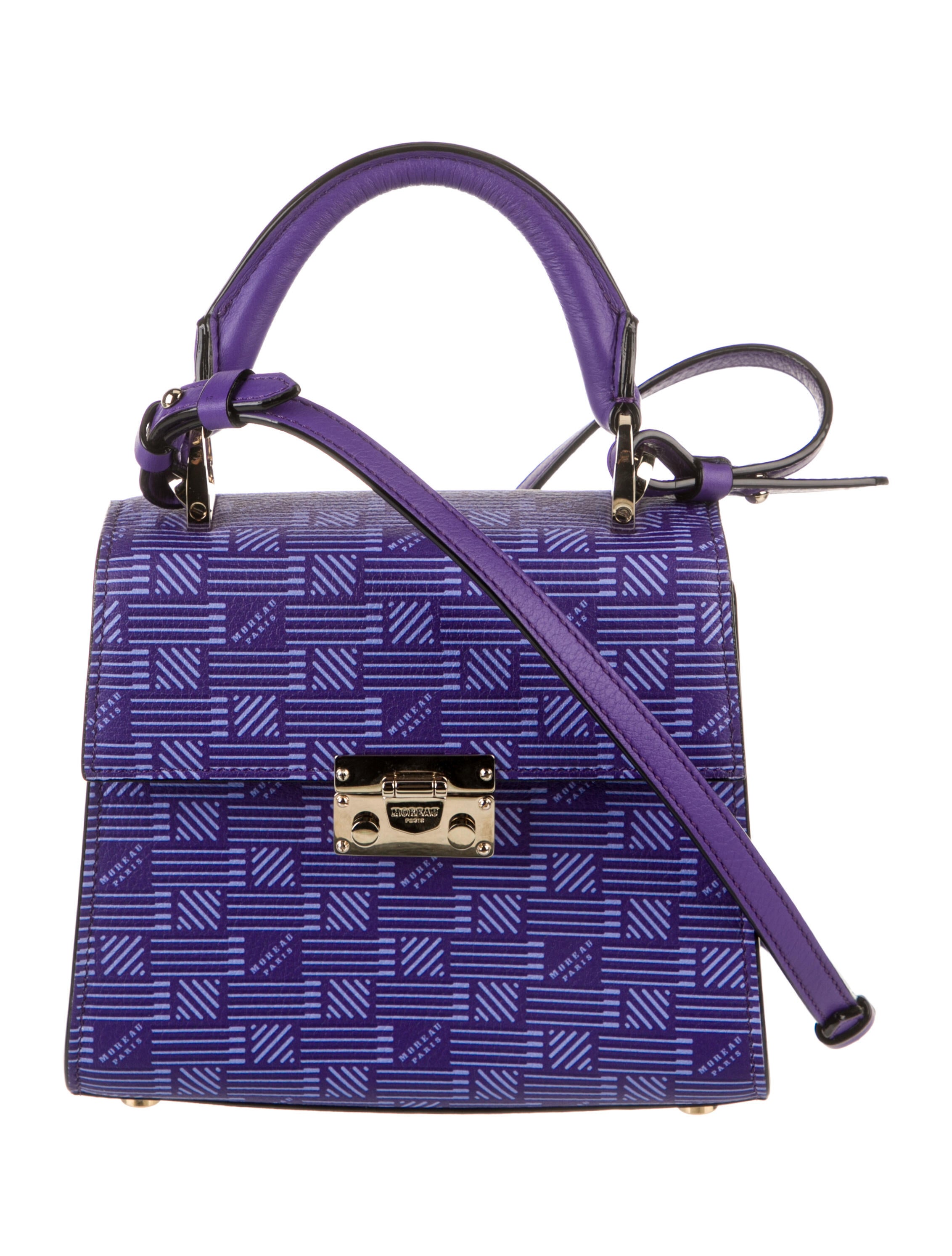 Moreau Patterned Leather Mini - Purple Mini Bags, Handbags - MO320544 ...
