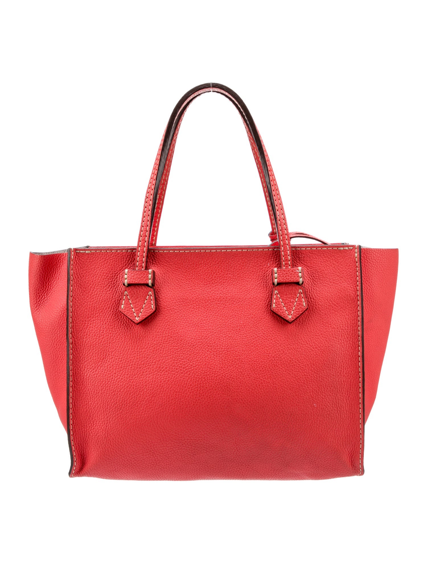 Moreau Leather Whipstitch-Trimmed Tote - Red Totes, Handbags - MO320729 ...