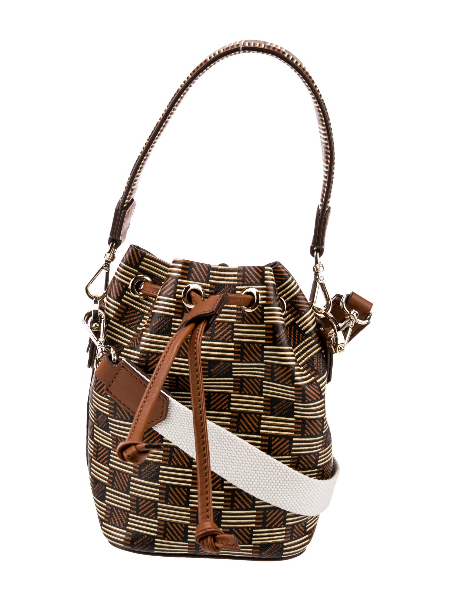 Moreau Leather Bucket Bag - Brown Bucket Bags, Handbags - MO320858 ...