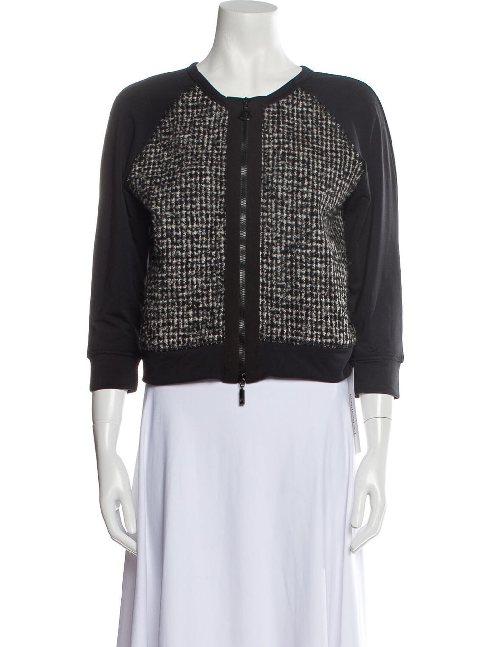 Moncler Tweed Pattern Jacket - Black Jackets, Clothing - MOC112360 ...