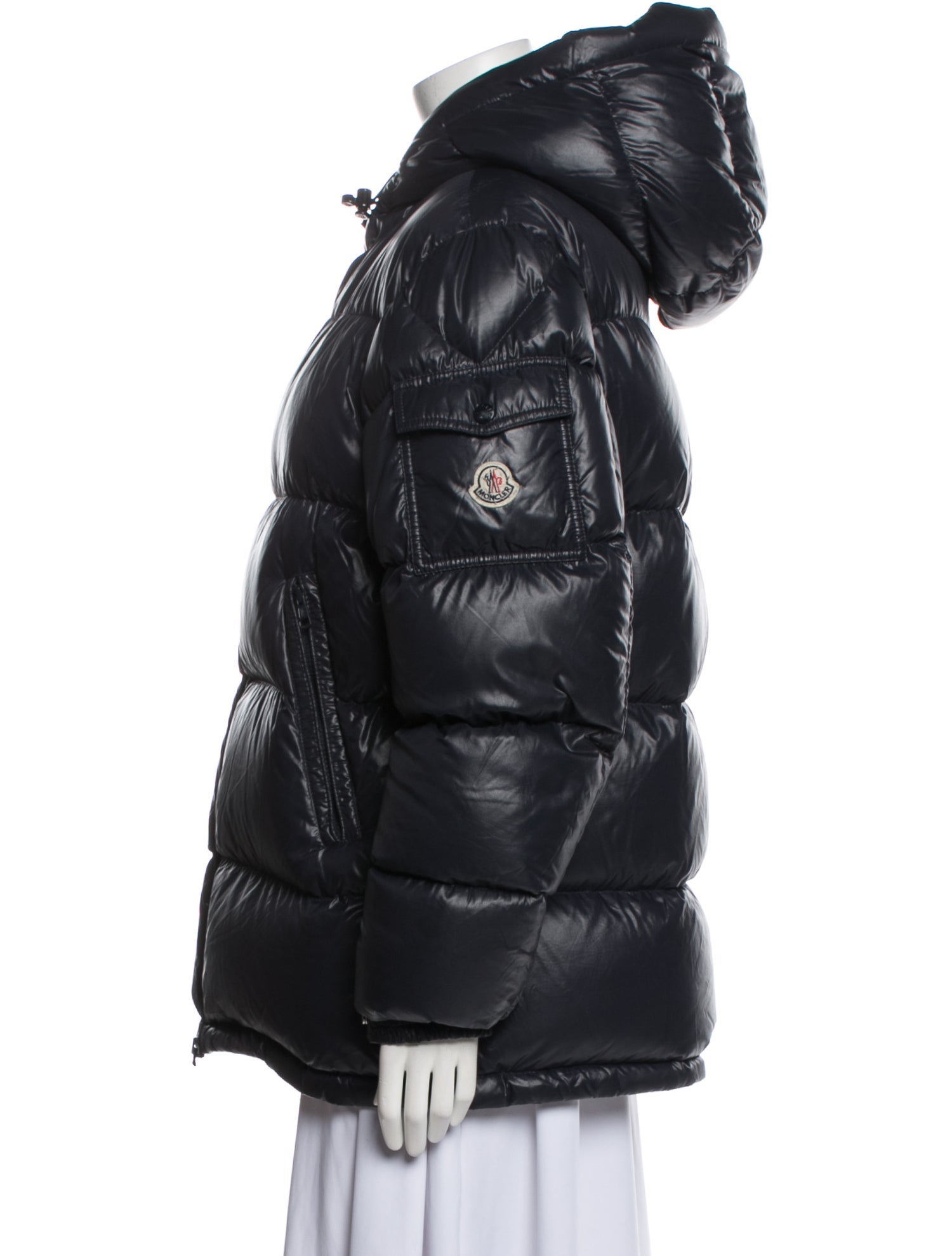 Moncler Faux Fur Coat - Blue Coats, Clothing - MOC115258 | The RealReal