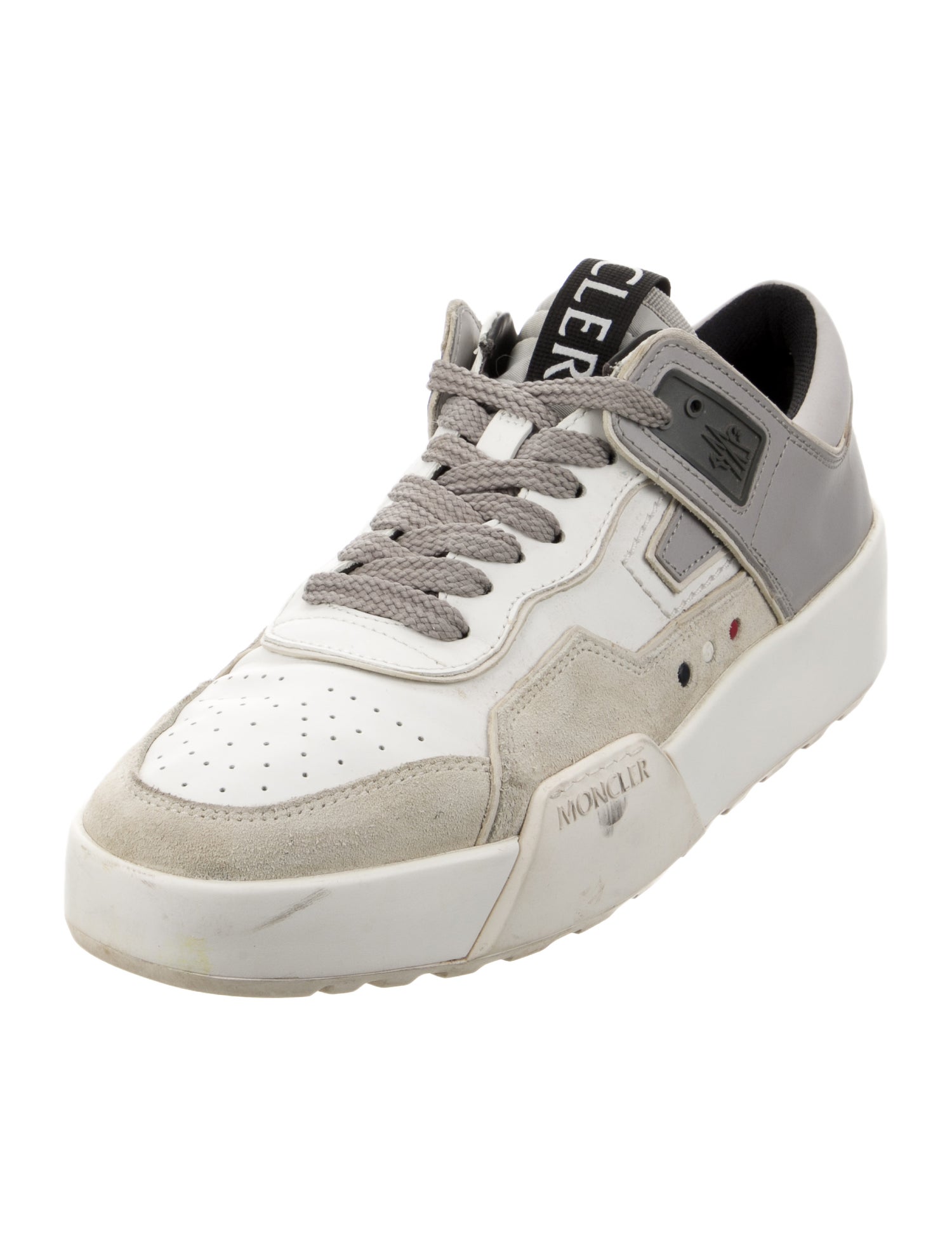 Moncler Leather Sneakers - Grey Sneakers, Shoes - MOC119745 | The RealReal