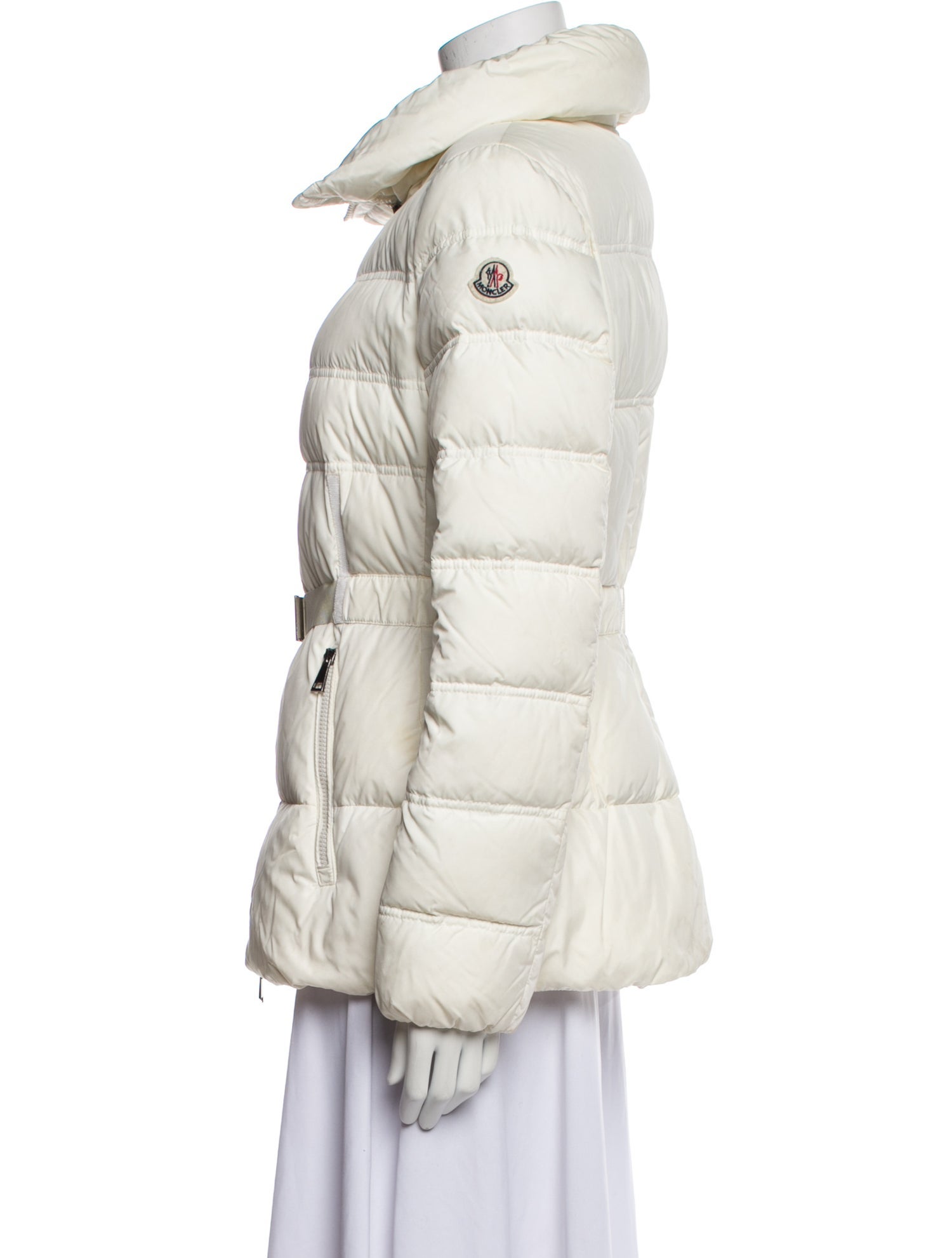 Moncler Down Coat - White Coats, Clothing - MOC117978 | The RealReal