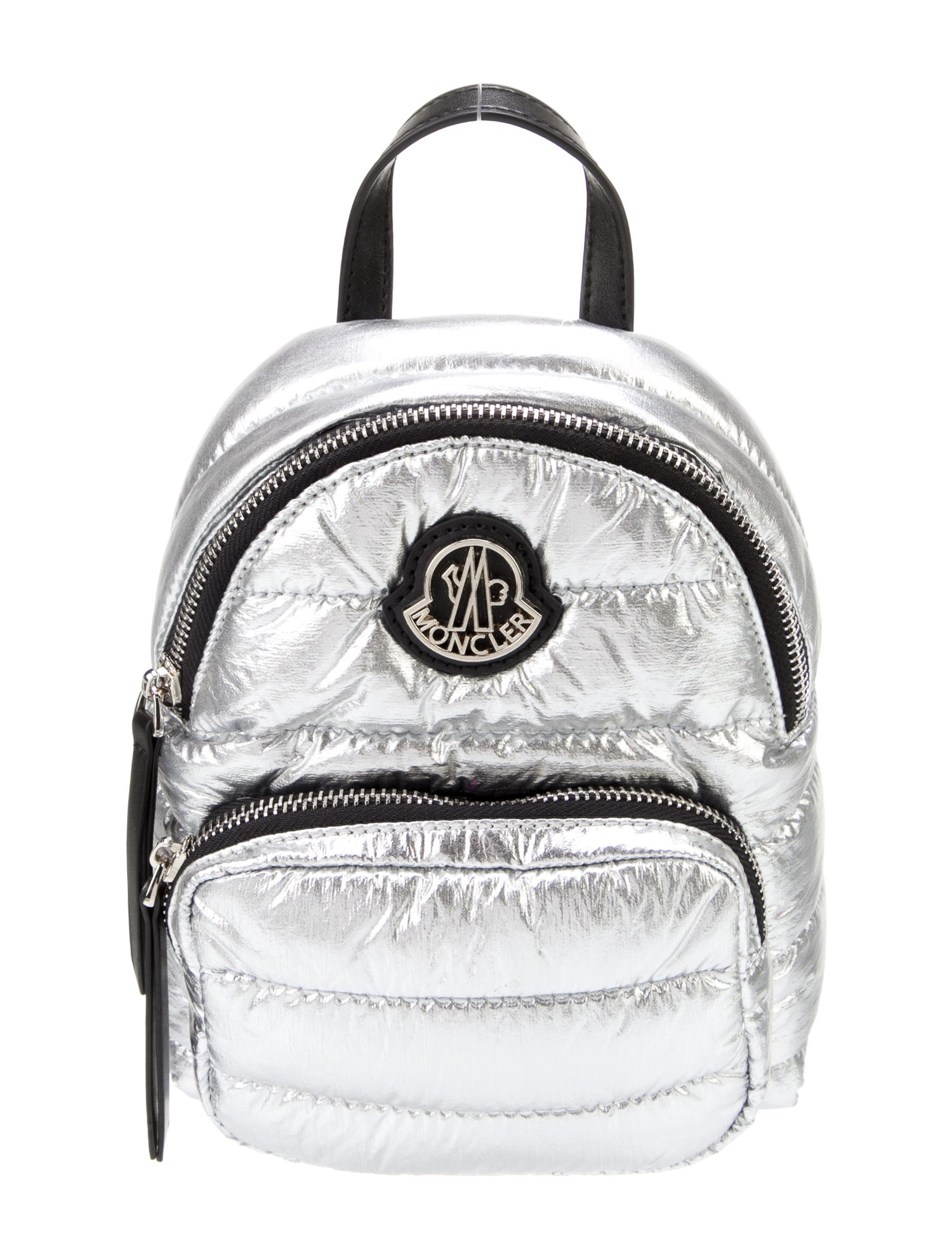 Moncler Metallic Nylon Backpack w/Tags - Silver Backpacks, Handbags ...