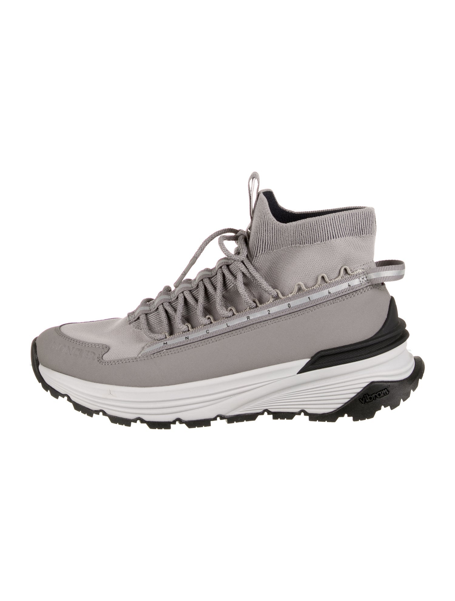 Moncler Colorblock Pattern Athletic Sneakers - Grey Sneakers, Shoes ...