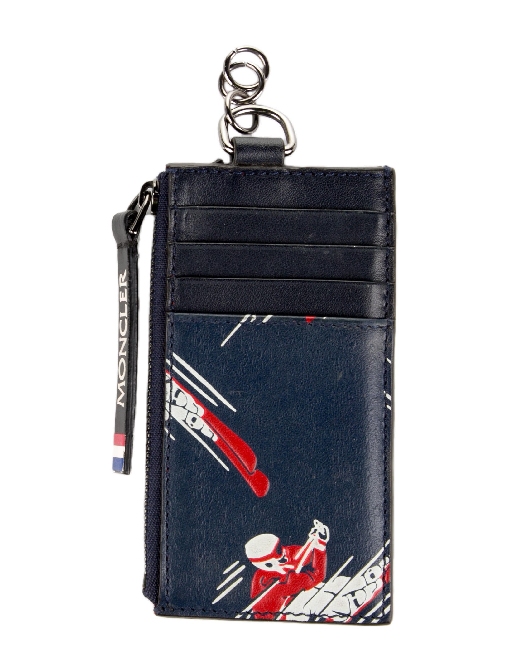 Moncler Leather Printed Wallet - Blue Wallets, Accessories - MOC127293 ...