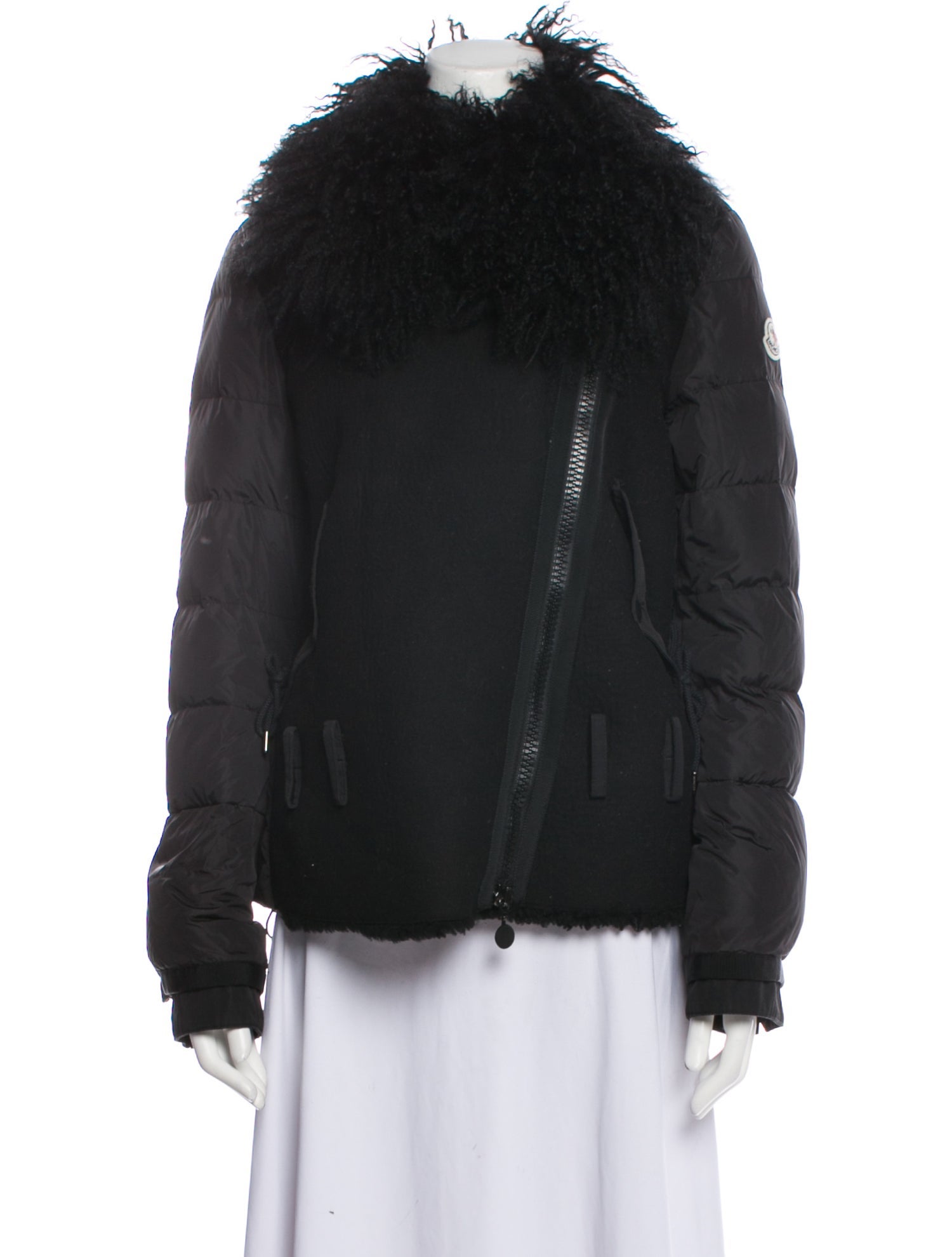 Moncler Shearling Down Jacket - Black Jackets, Clothing - MOC139575 ...