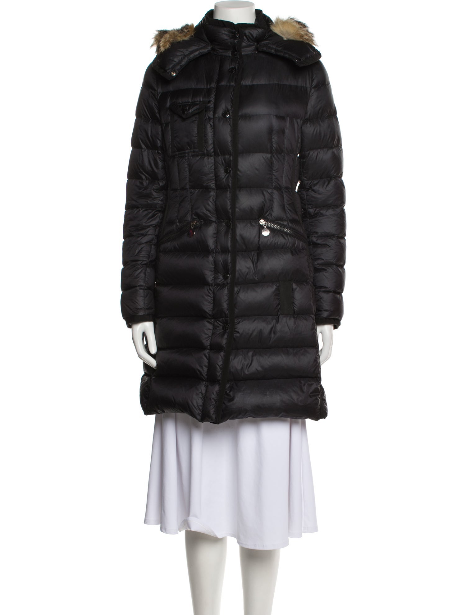 Moncler Fur Coat - Black Coats, Clothing - MOC140077 | The RealReal