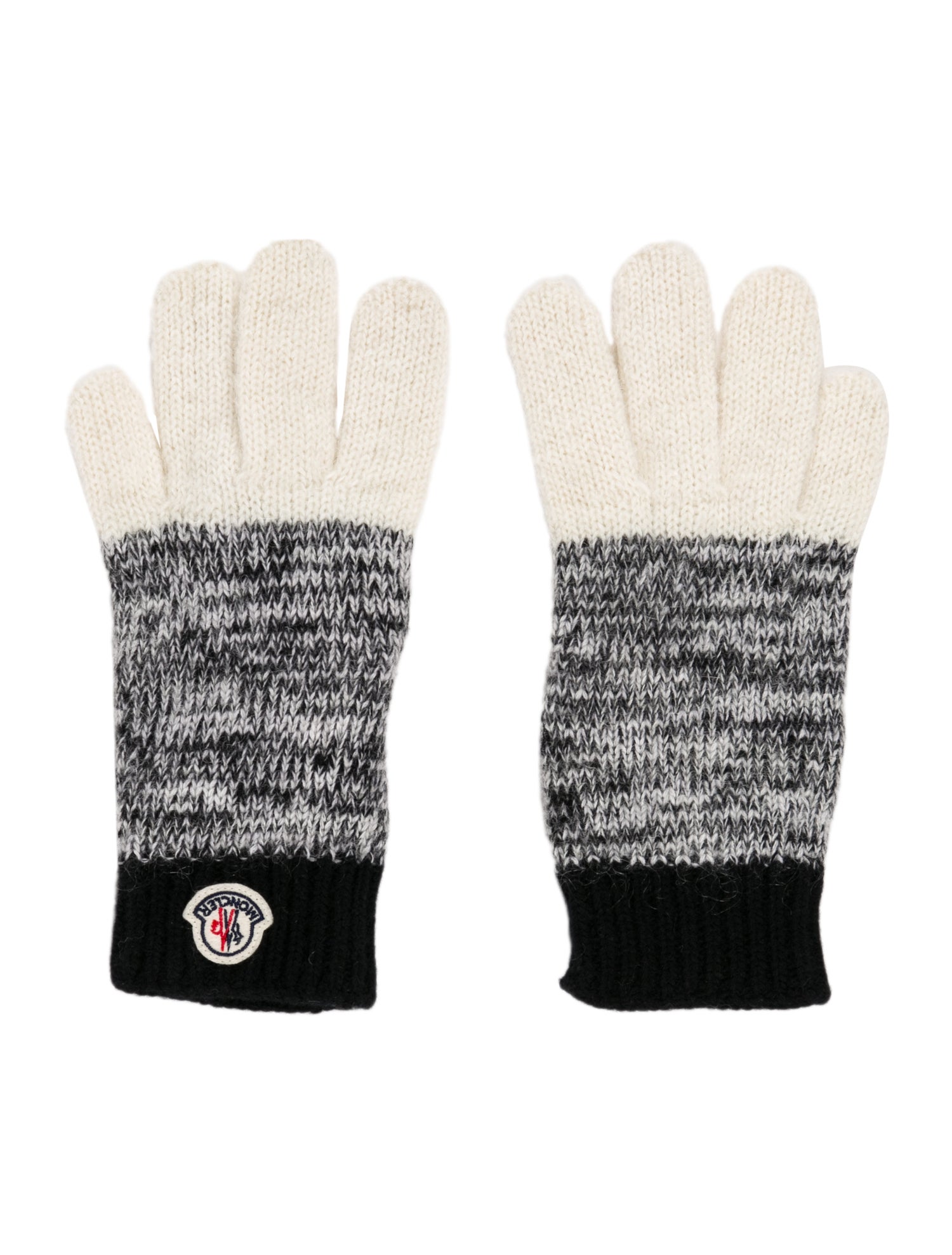 Moncler Wool Printed Gloves - Blue Gloves & Mittens, Accessories ...