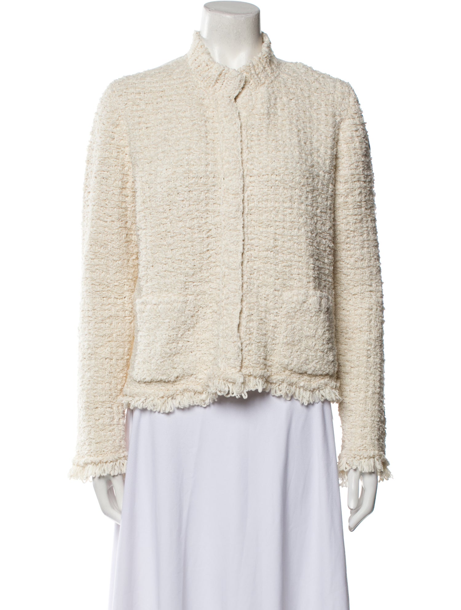 Moncler Tweed Pattern Evening Jacket w/ Tags - Neutrals Jackets ...