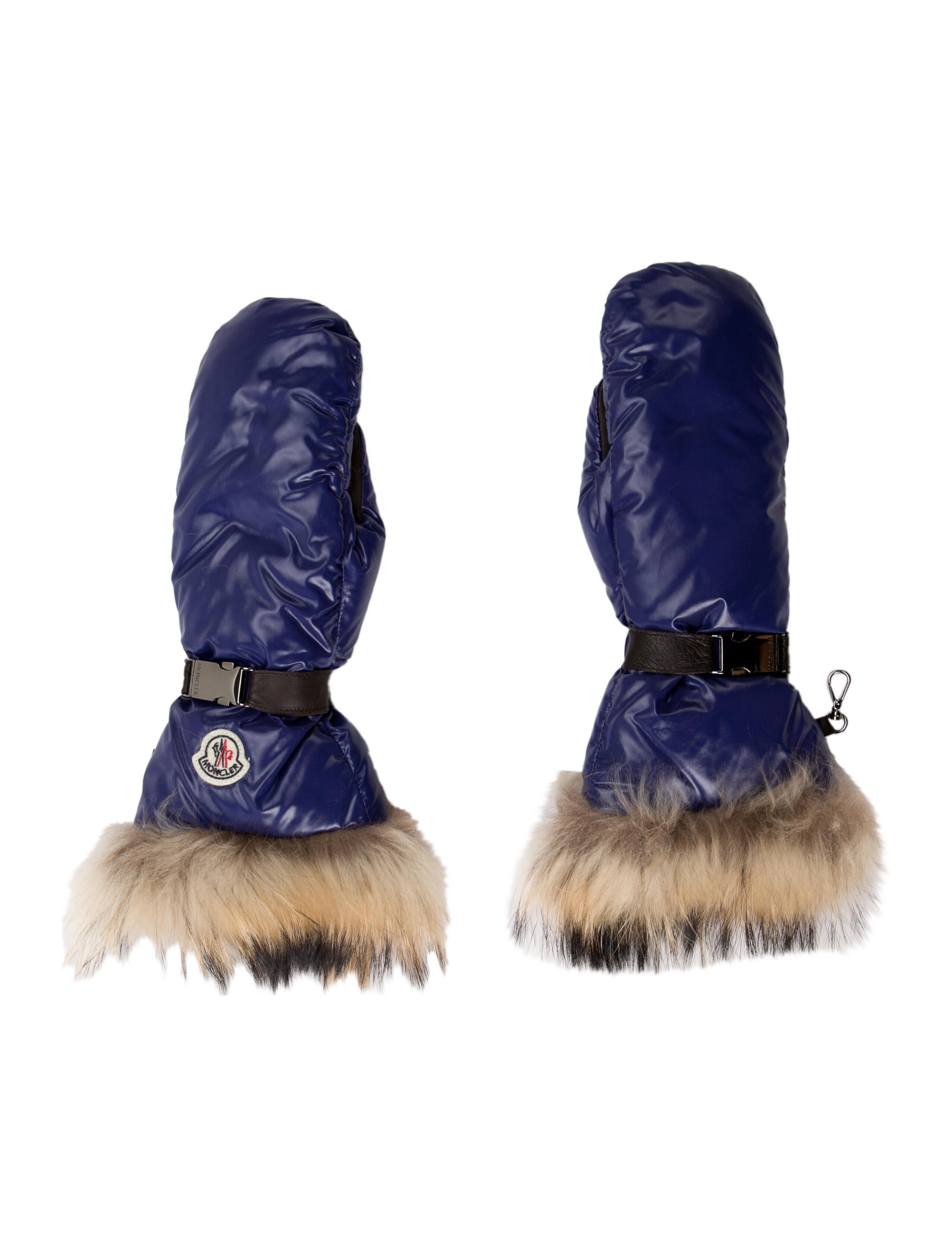 Moncler Nylon Mittens - Blue Gloves & Mittens, Accessories - MOC153903 ...