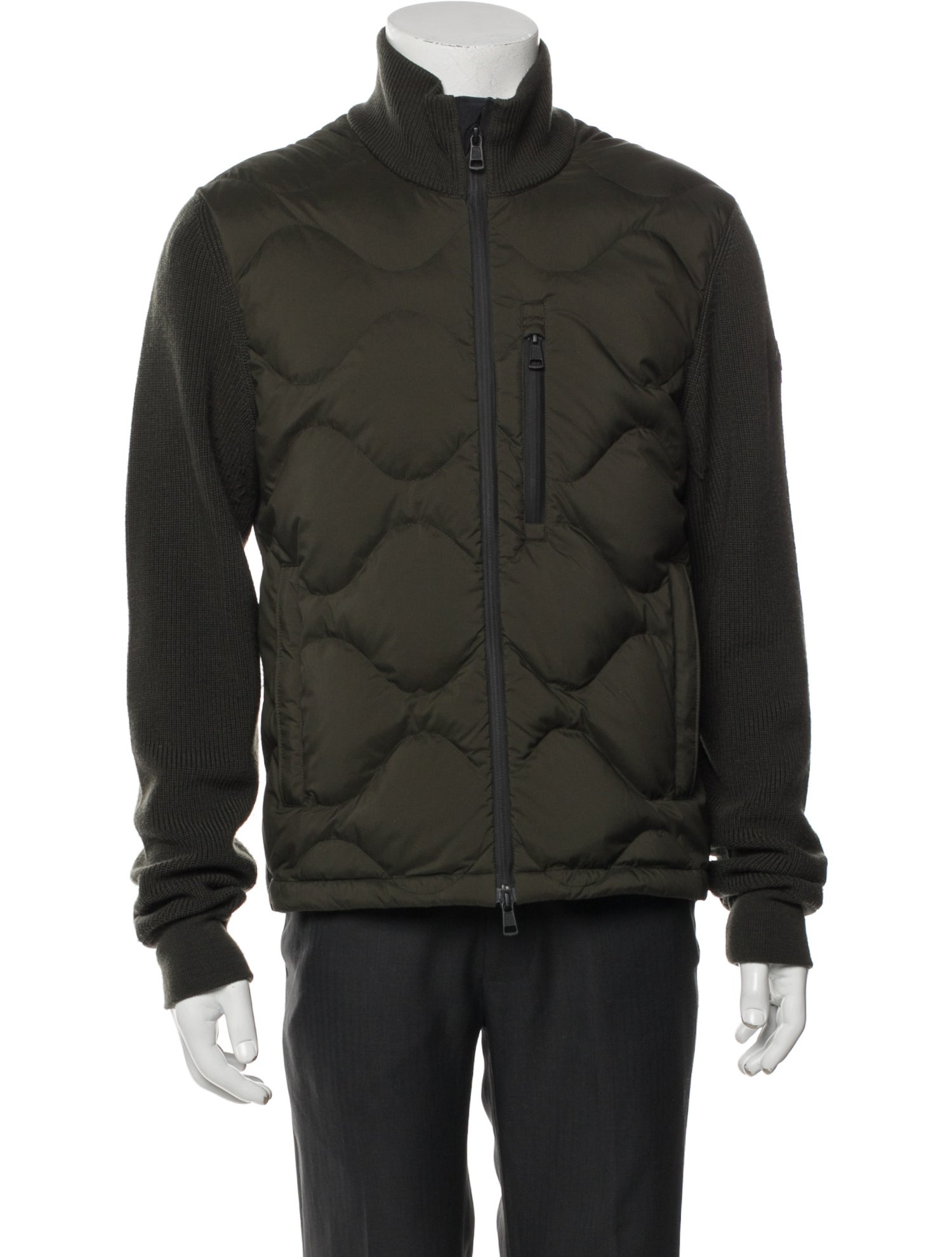 Moncler Virgin Wool Puffer Coat - Green Outerwear, Clothing - MOC157374 ...