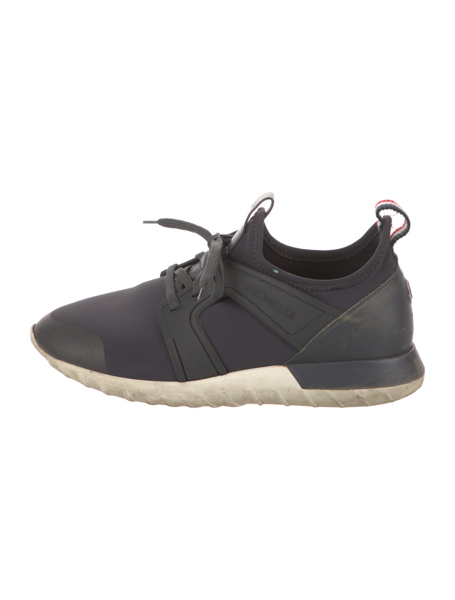 Moncler Neoprene Printed Athletic Sneakers - Black Sneakers, Shoes - MOC158057 | The RealReal