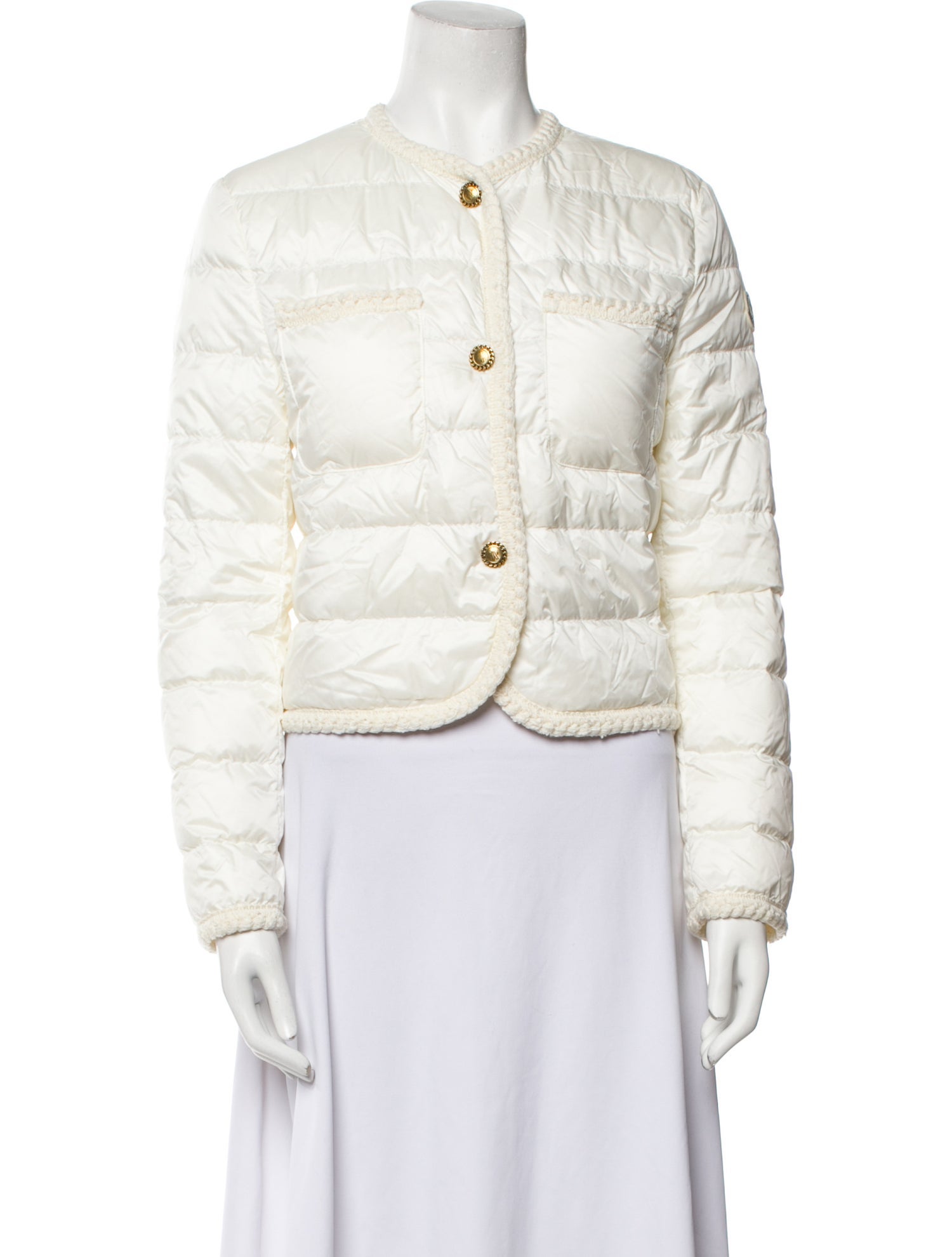 Moncler Nylon Down Jacket - Neutrals Jackets, Clothing - MOC160260 ...