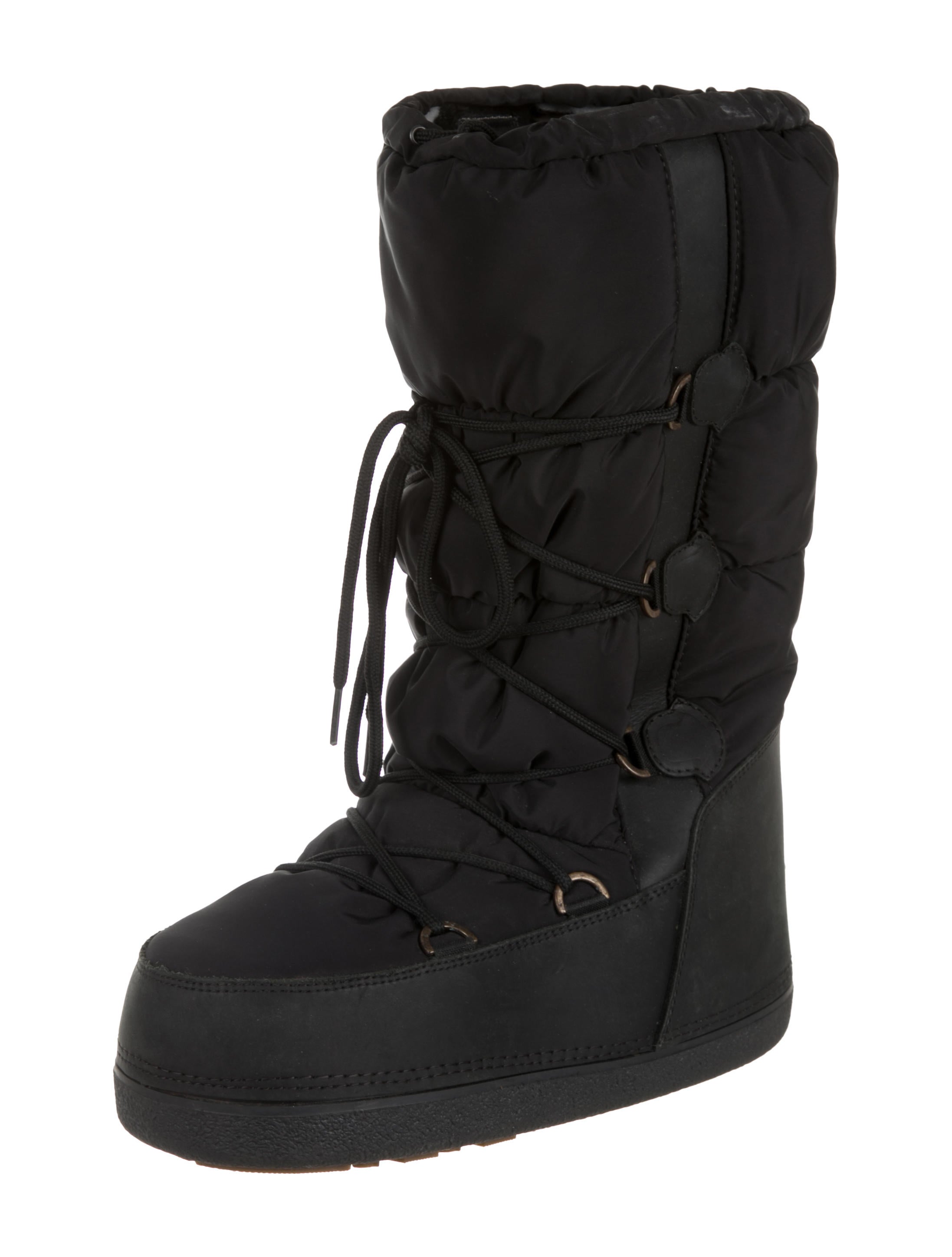 Moncler Nylon Moon Boots - Black Boots, Shoes - MOC33922 | The RealReal