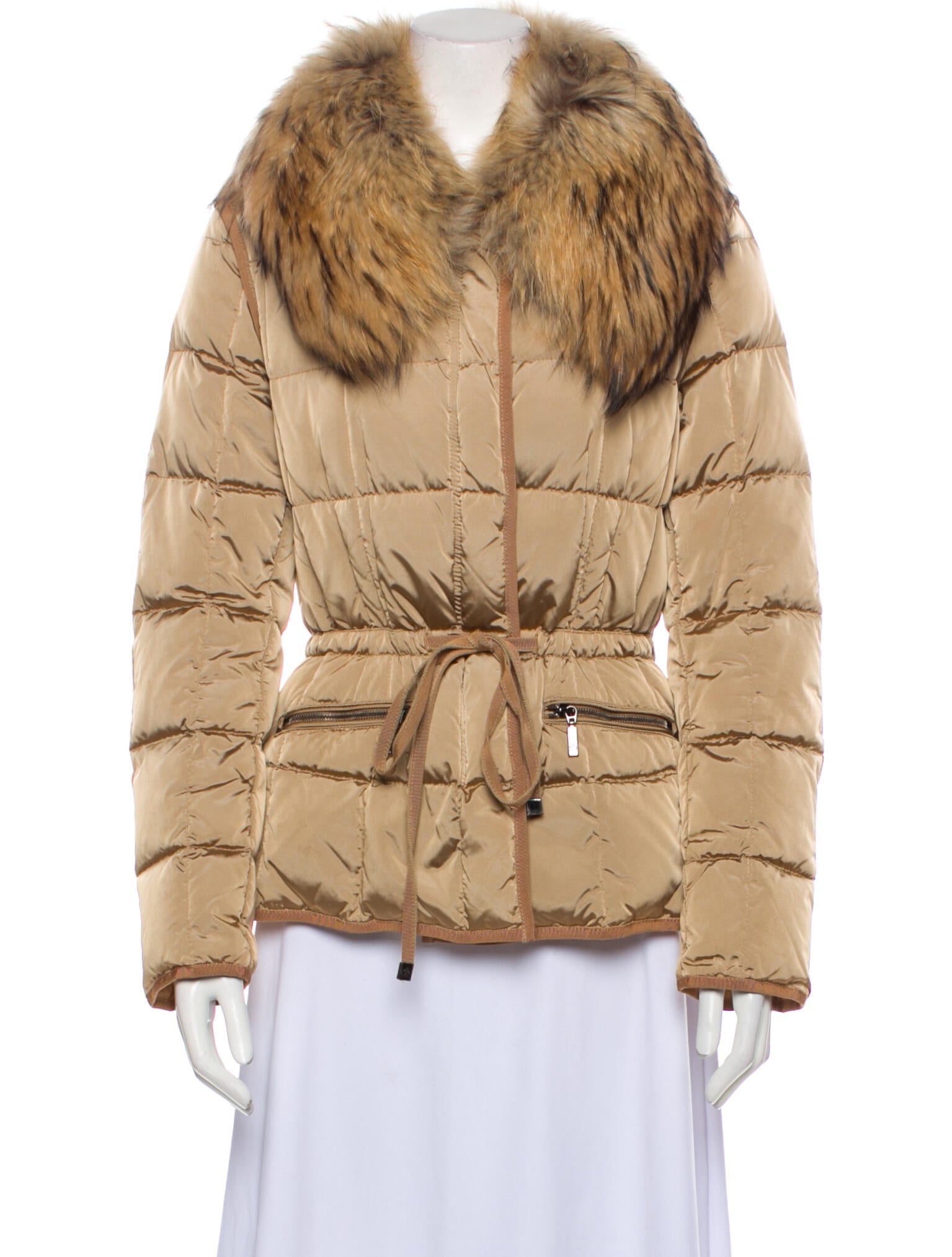Moncler Faux Fur Jacket - Brown Jackets, Clothing - MOC97151 | The RealReal