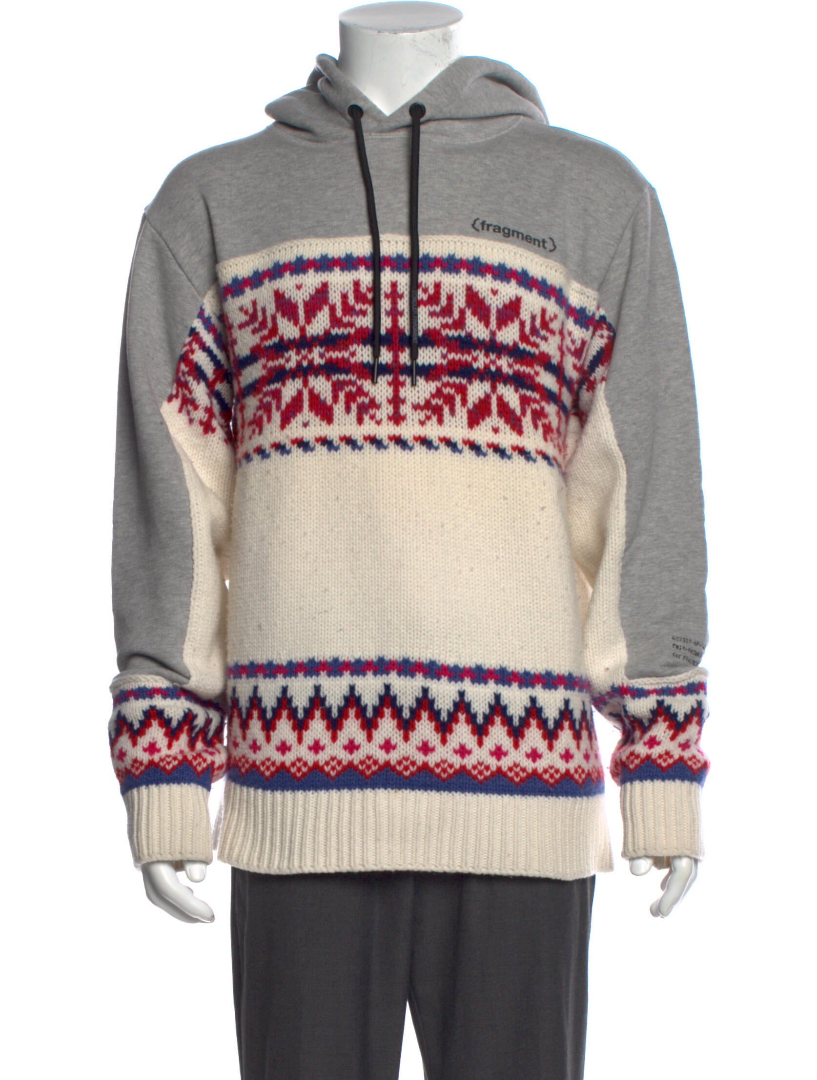 Moncler x Fragment Design Maglia con Cappucino Printed Hoodie - Grey ...