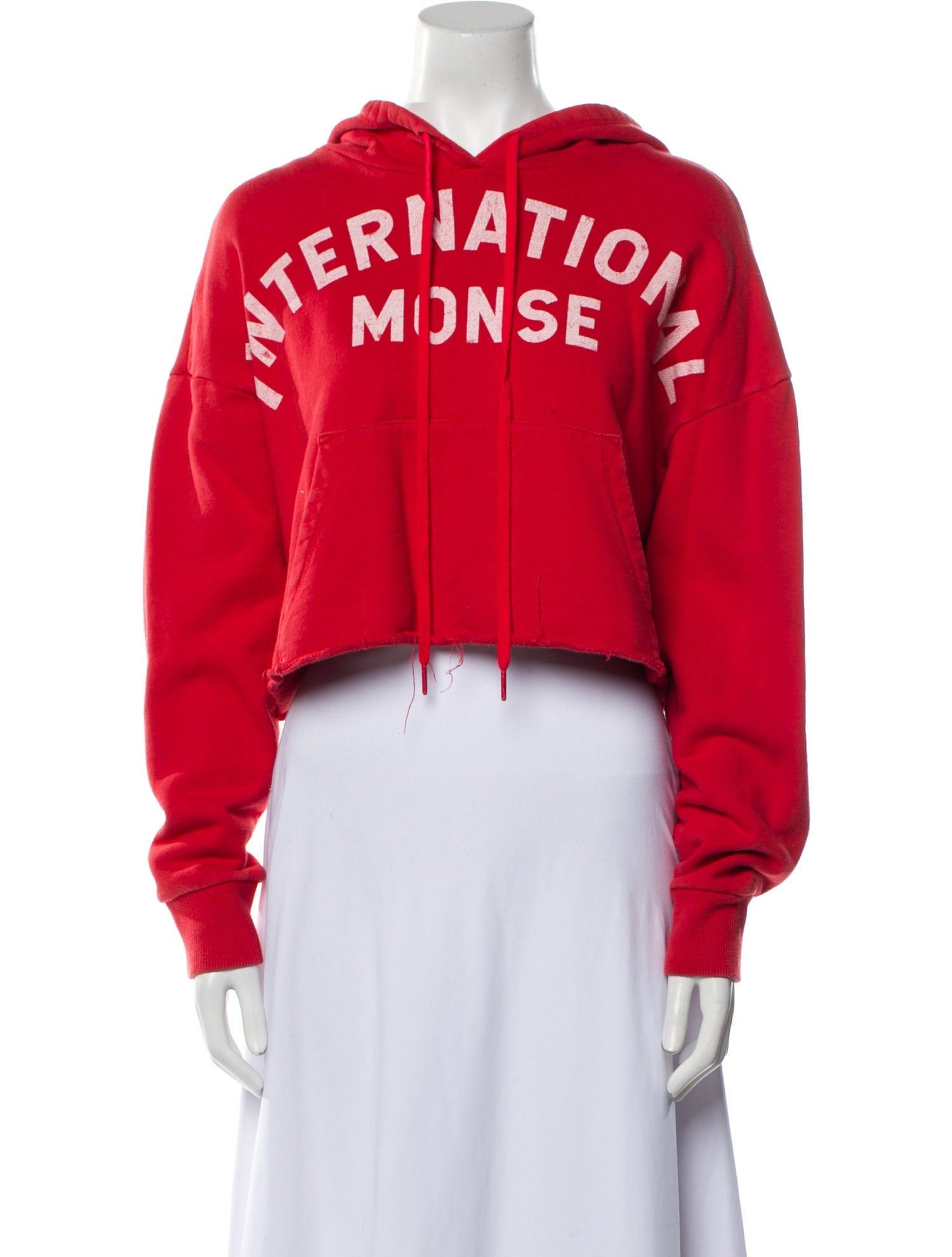 Monse Graphic Print Crew Neck Sweatshirt - Red Tops, Clothing ...