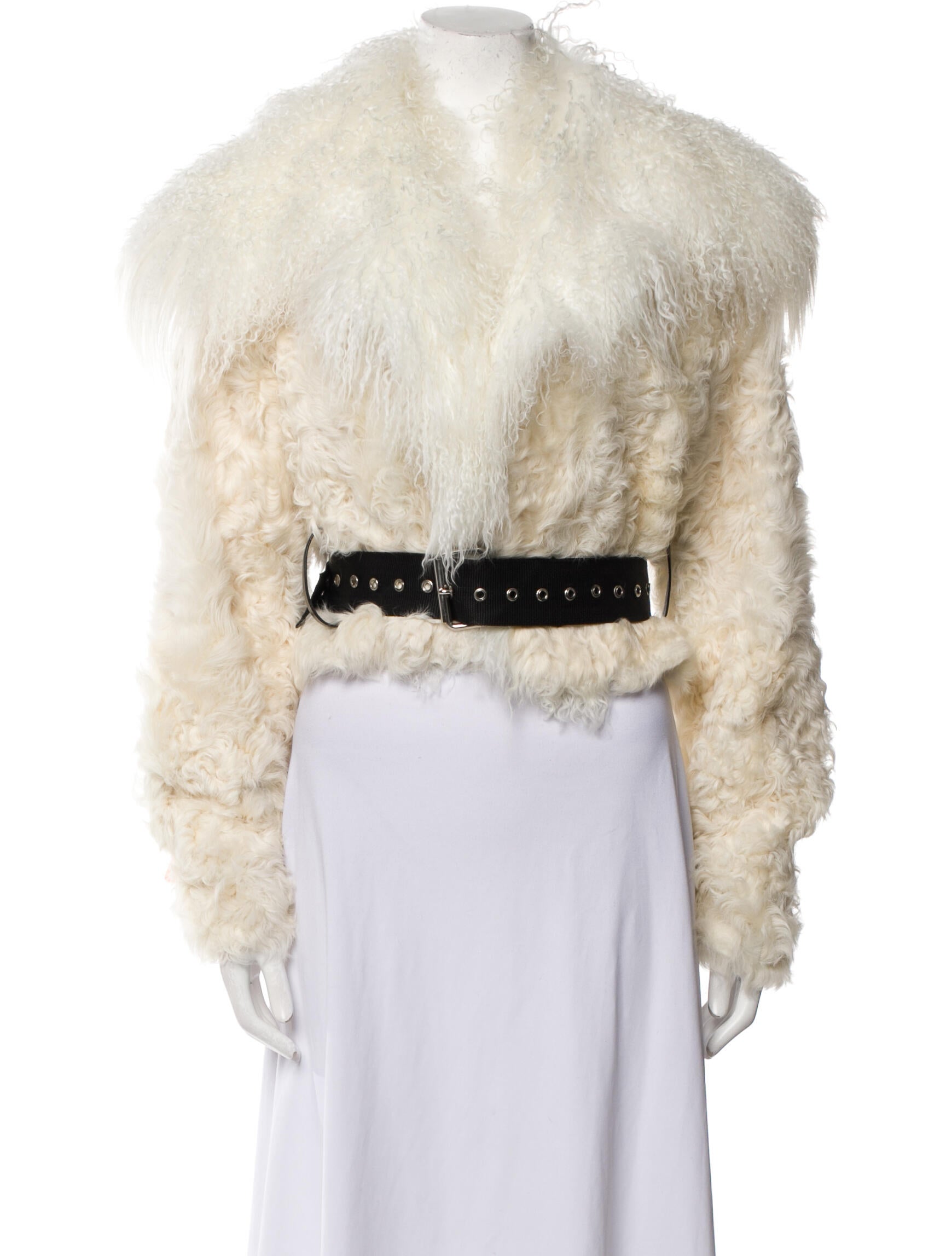 Monse Goat Fur Fur Coat - White Coats, Clothing - MONSE30943 | The RealReal