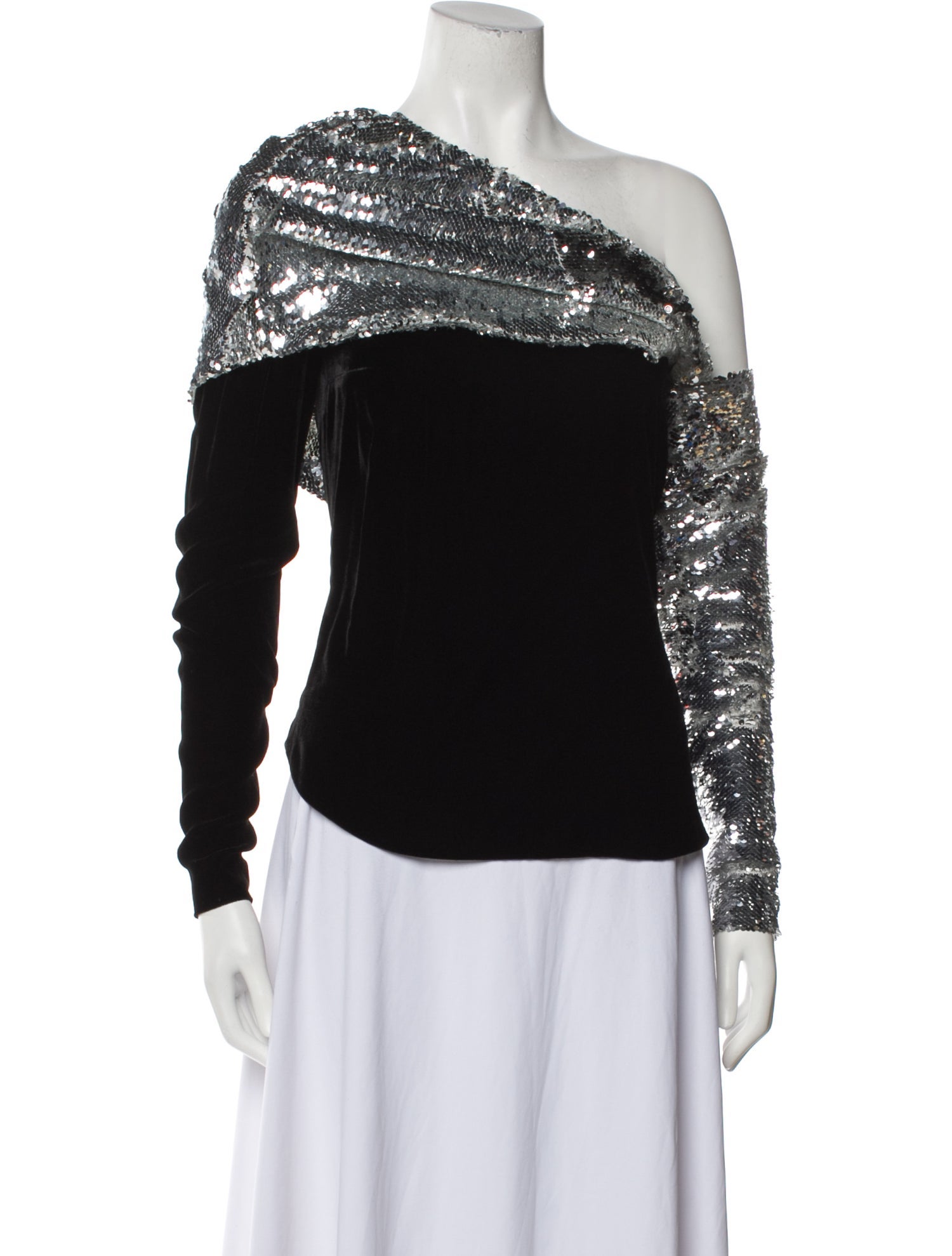 Monse Velvet Asymmetrical Top - Black Tops, Clothing - MONSE31256 | The ...