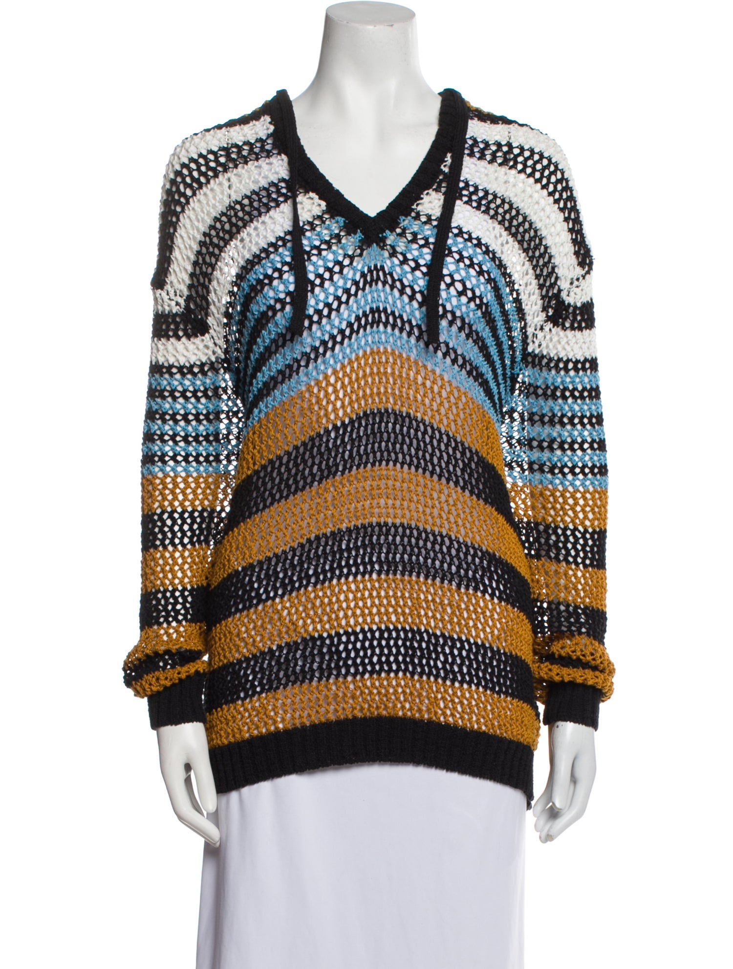 Monse Striped V-Neck Sweater - Knitwear, Clothing - MONSE31444 | The ...