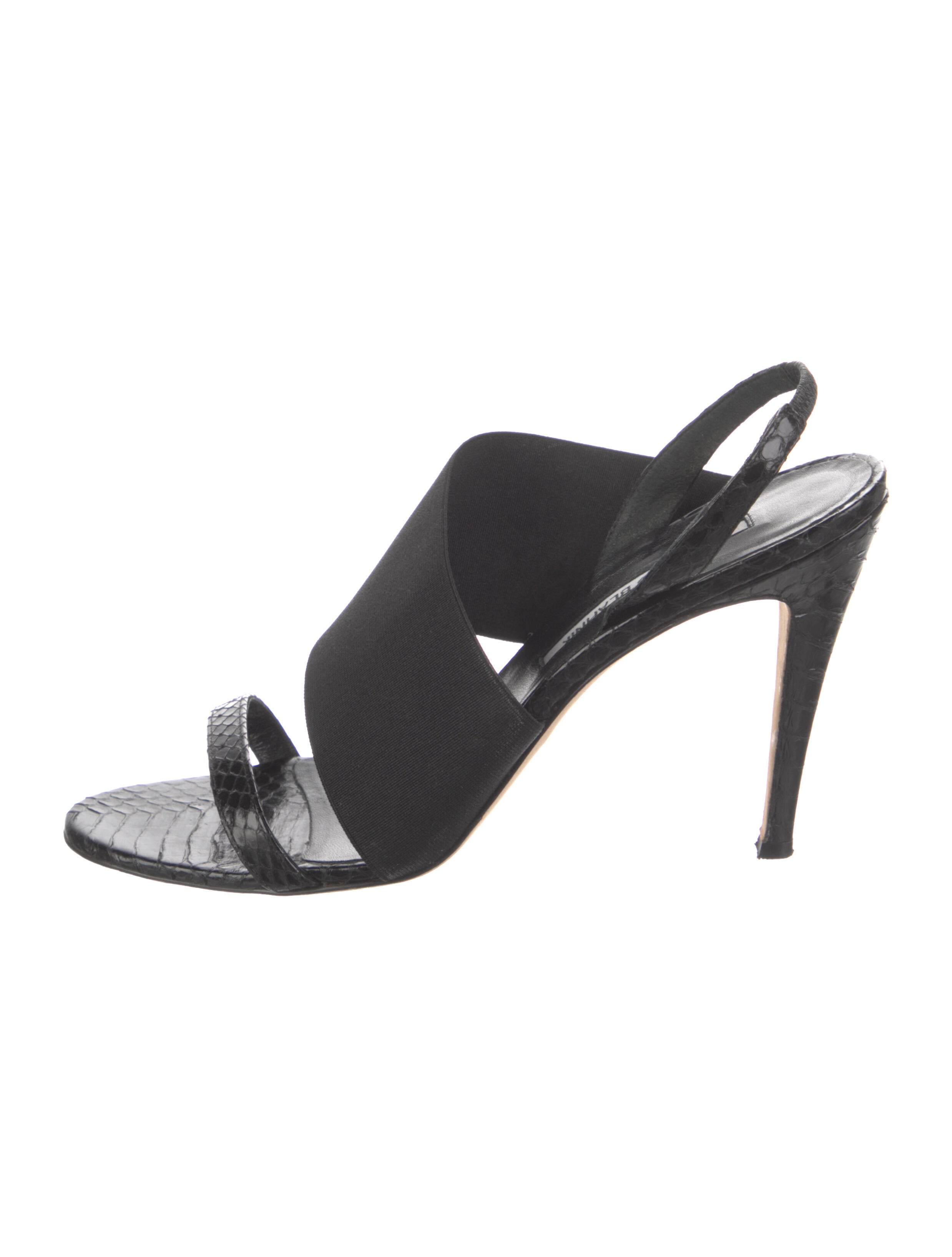 Manolo Blahnik Leather Cage Sandals - Black Sandals, Shoes - MOO68678 ...