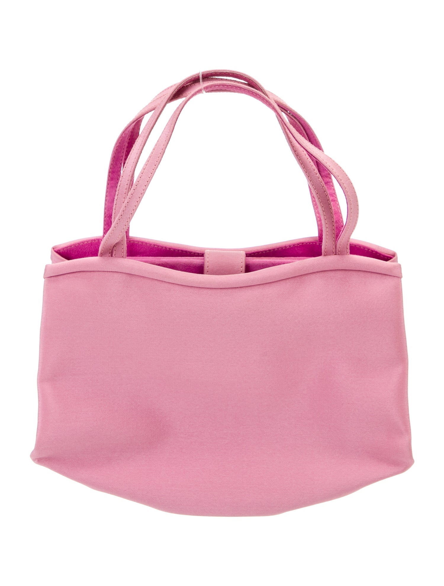 Manolo Blahnik Solid Satin Handle Bag - Pink Handle Bags, Handbags ...