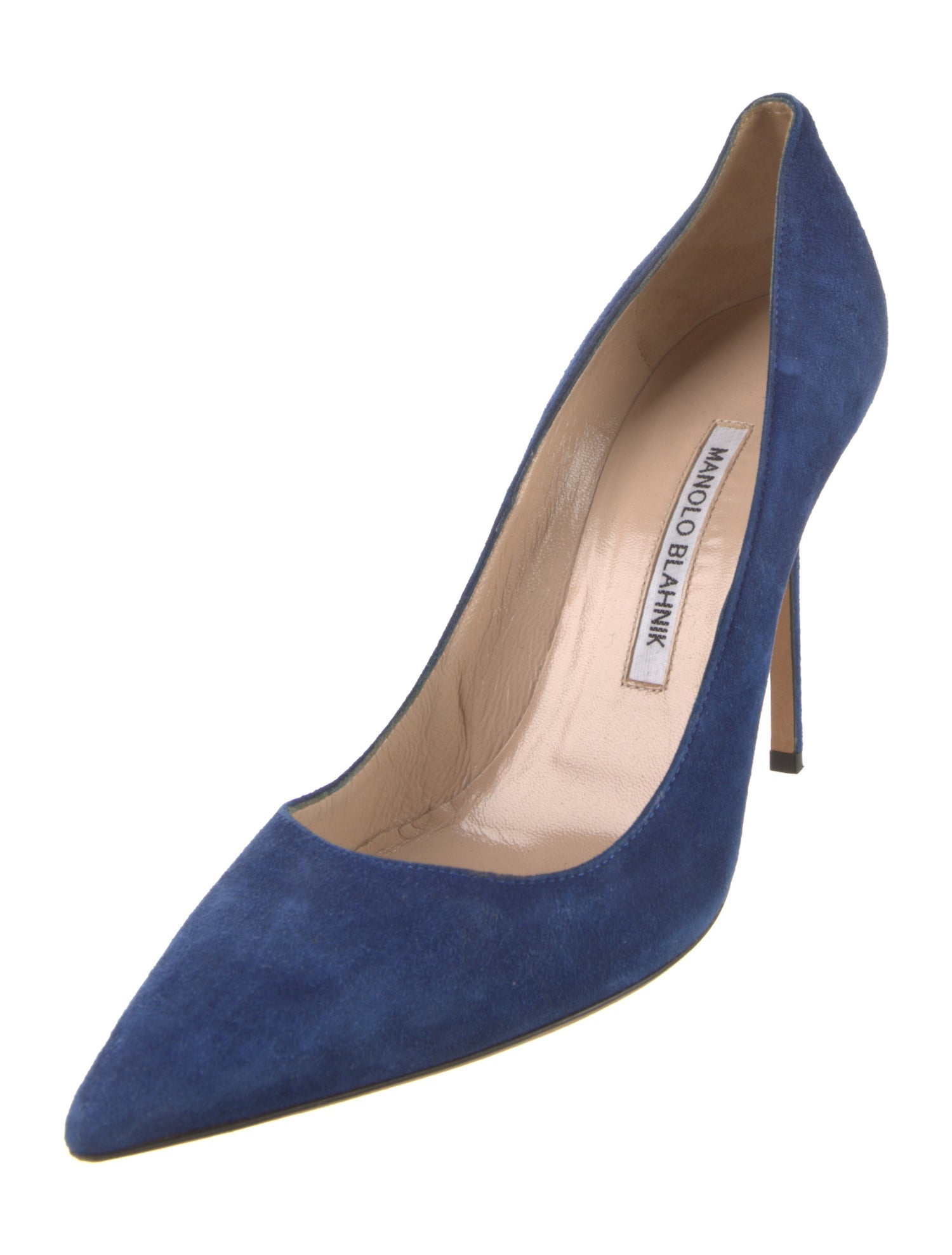 Manolo Blahnik Suede Pumps - Blue Pumps, Shoes - MOO299909 | The RealReal