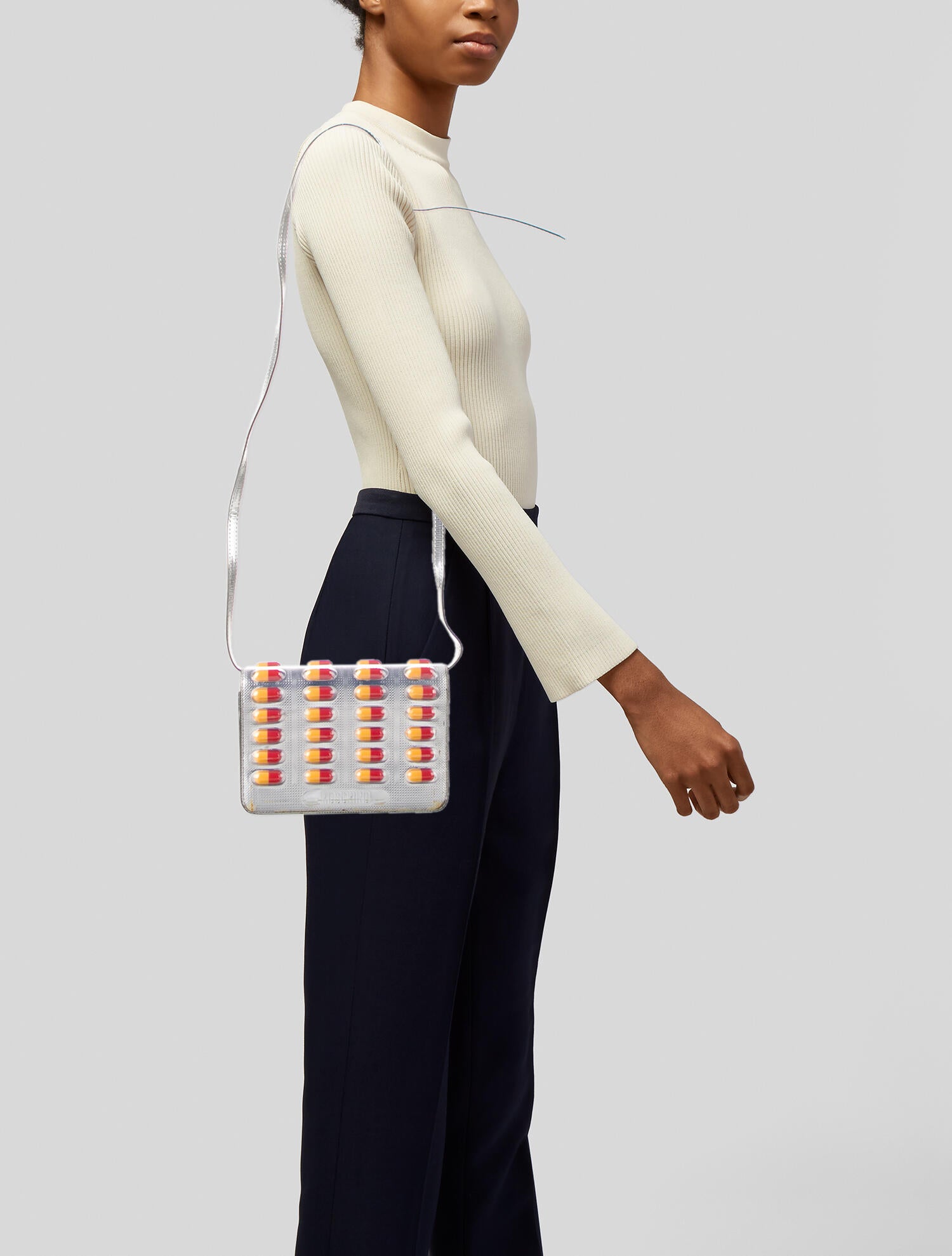 Moschino Pill Packet Crossbody Bag - Silver Crossbody Bags, Handbags ...