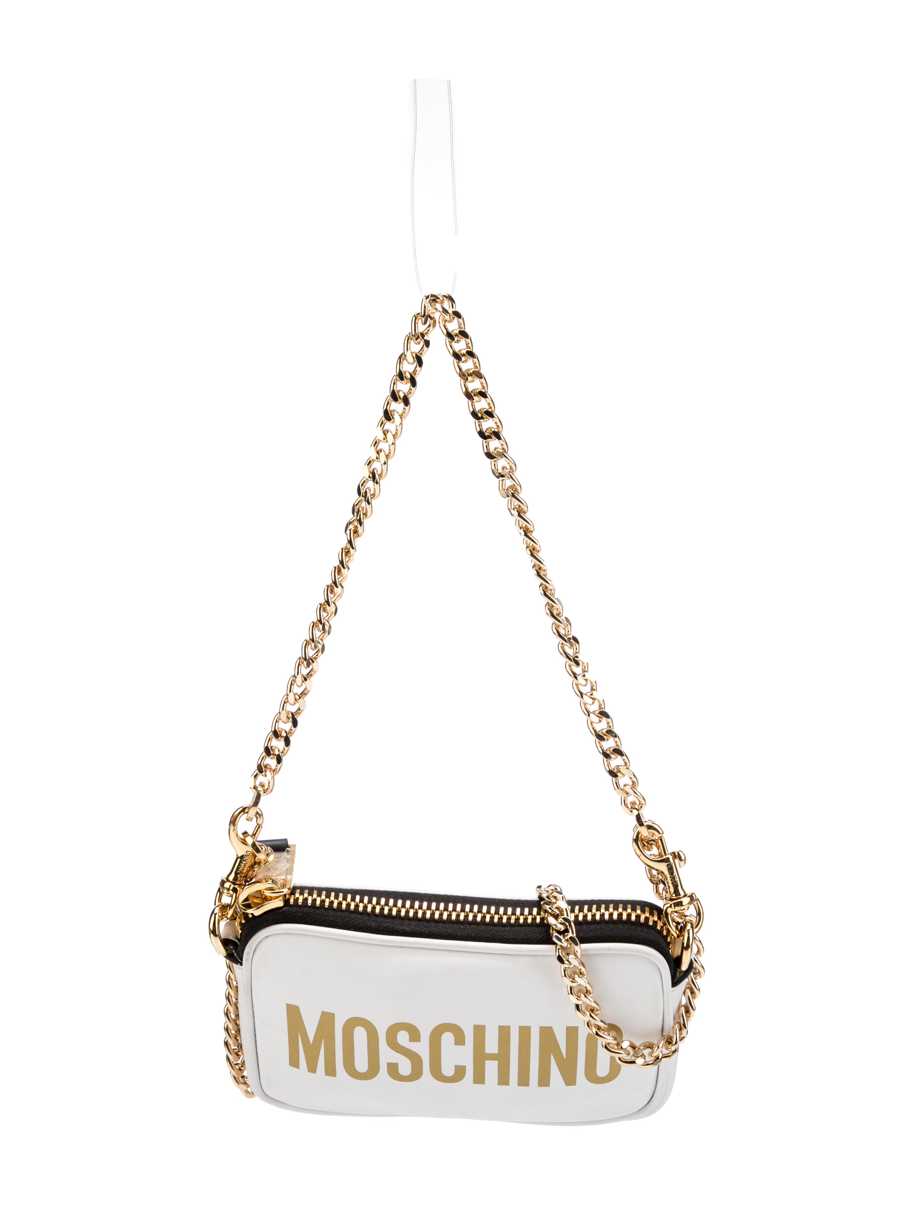 Moschino Chain-Link Shoulder Bag - White Shoulder Bags, Handbags ...