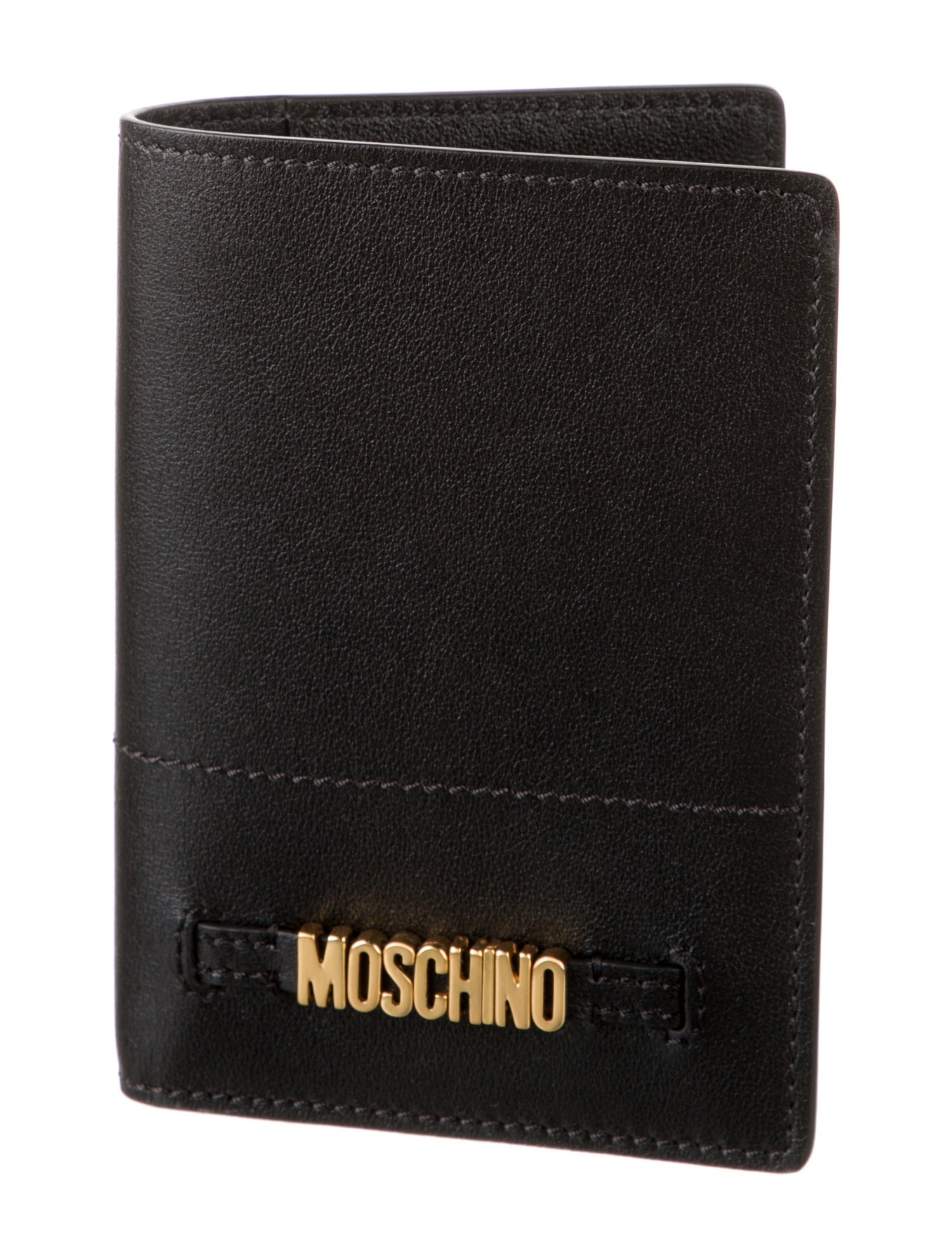 Moschino Leather Bifold Wallet - Black Wallets, Accessories - MOS74752 ...