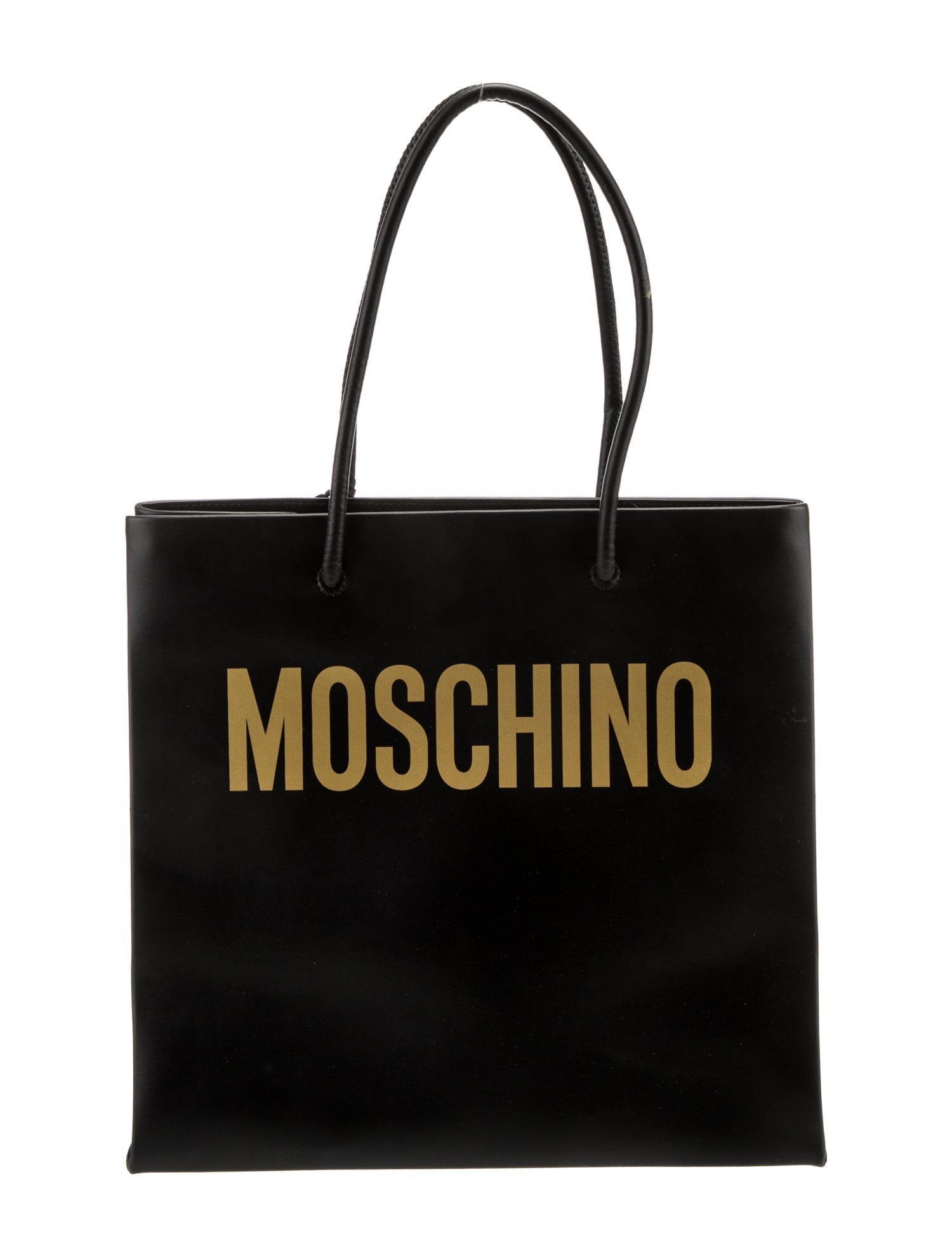 Moschino Leather - Black Totes, Handbags - MOS78205 | The RealReal
