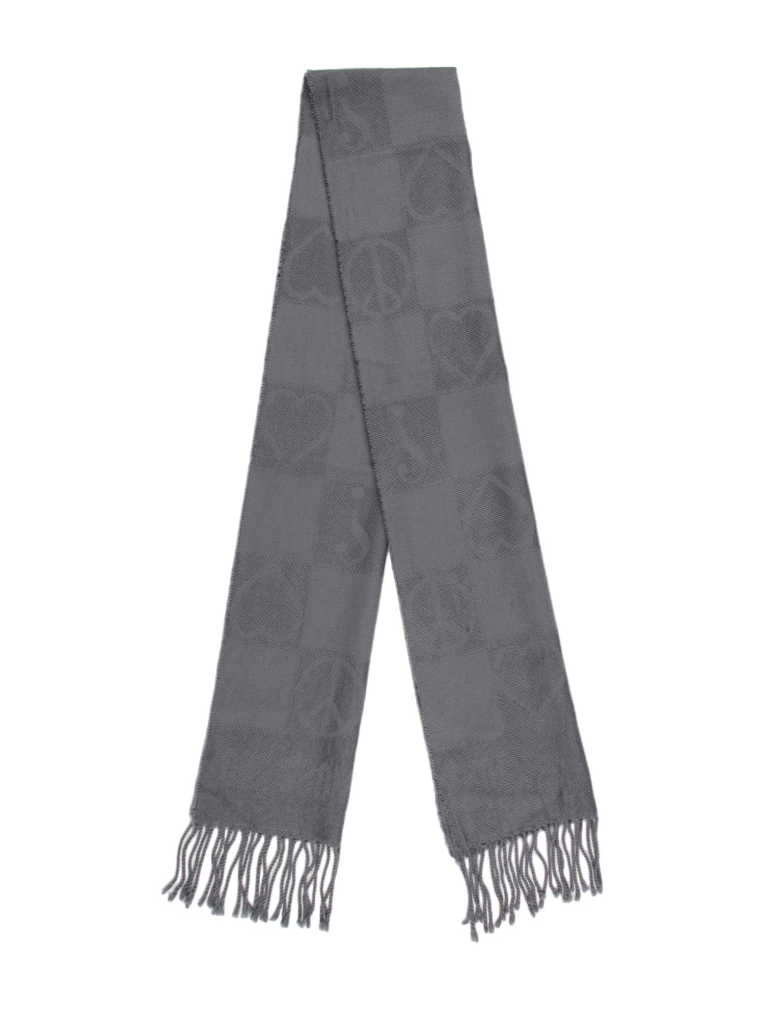 Moschino Merino Wool Scarf - Grey Scarves and Shawls, Accessories ...