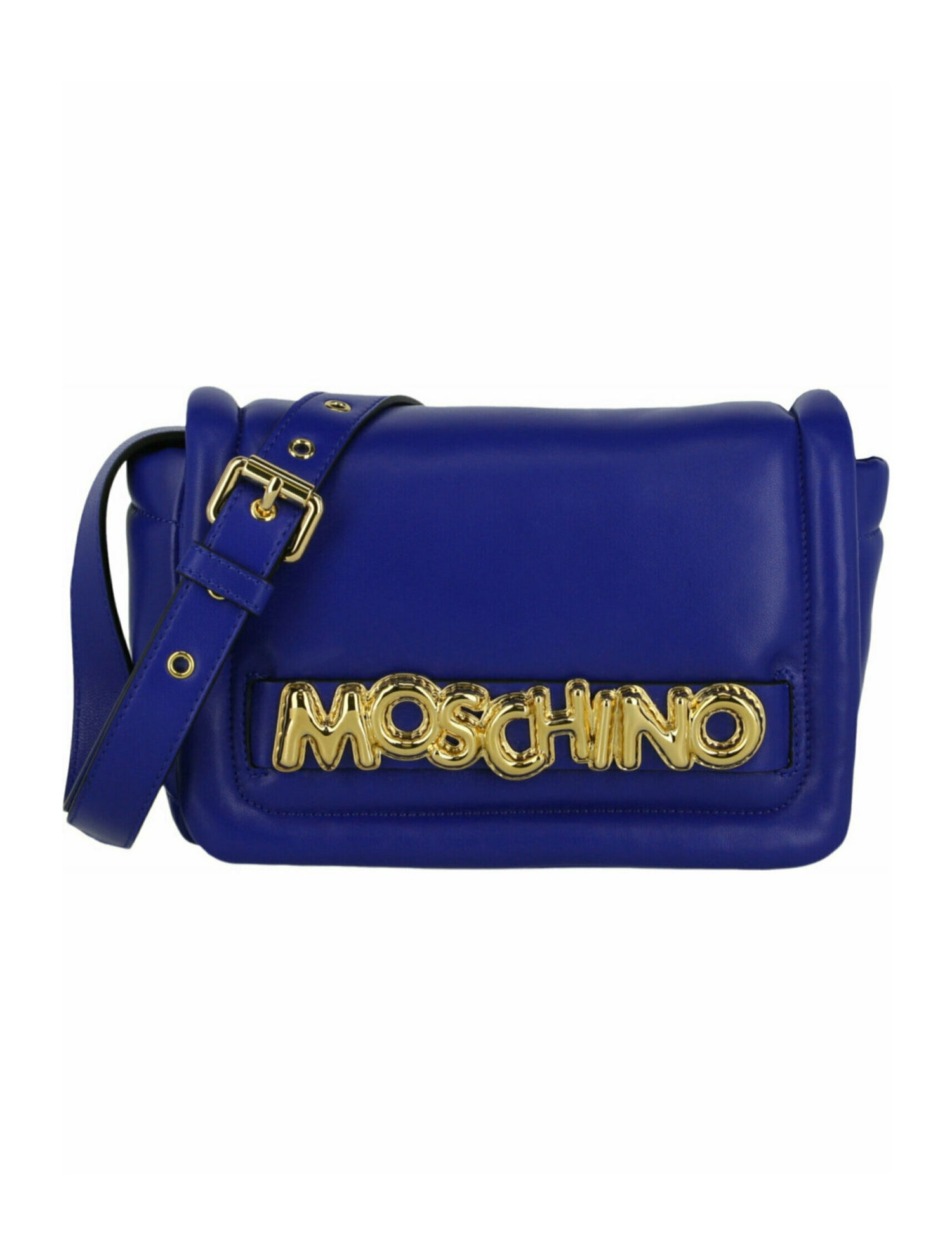 Moschino Lettering Evening Bag w/ Tags - Blue Crossbody Bags, Handbags ...