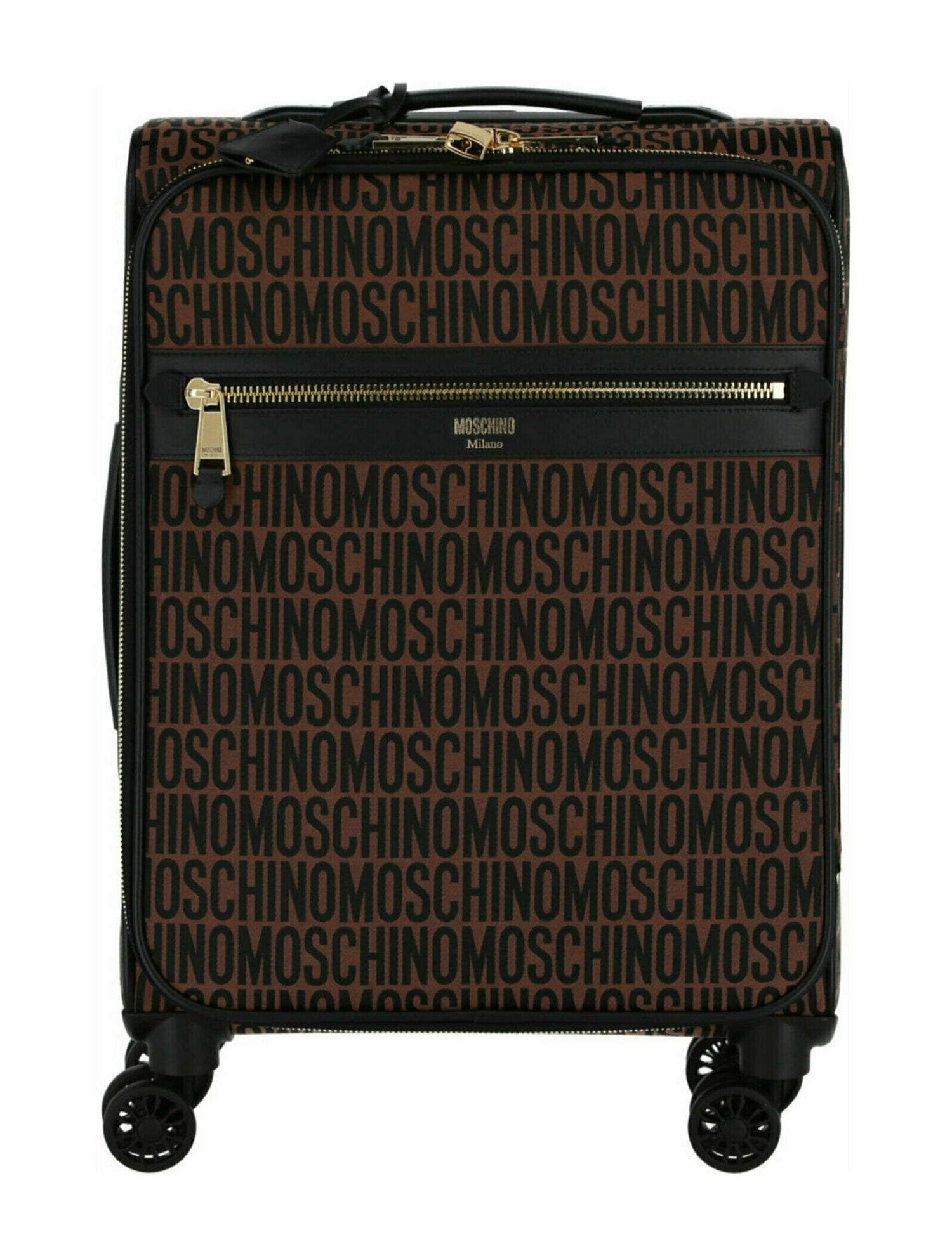 Moschino Patterned Luggage w/ Tags - Brown Luggage and Travel, Handbags ...