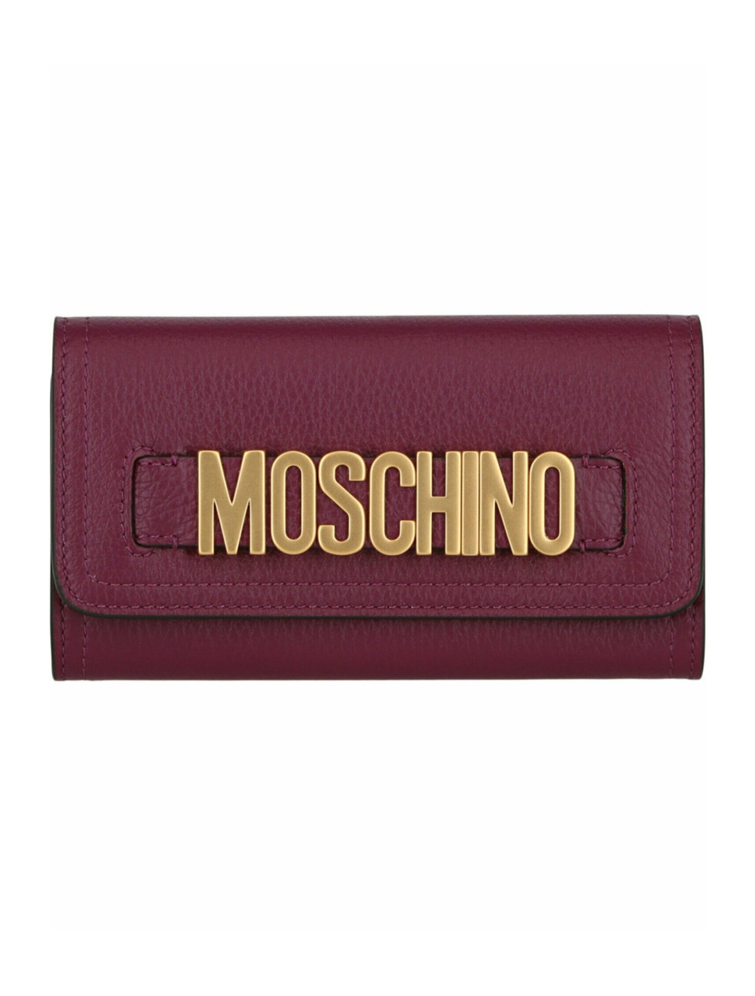 Moschino Lettering Leather Wallet w/ Tags - Purple Wallets, Accessories ...