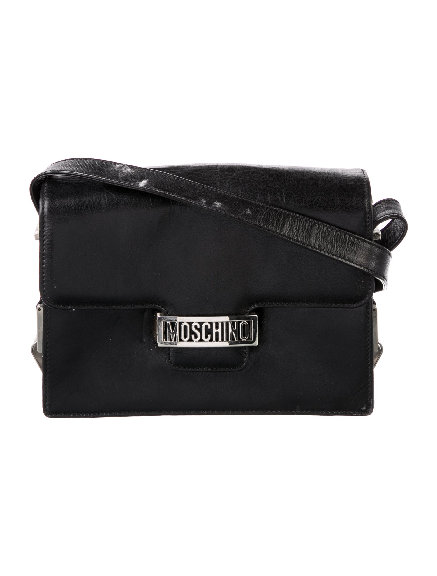 Moschino Leather Shoulder Bag - Black Shoulder Bags, Handbags ...