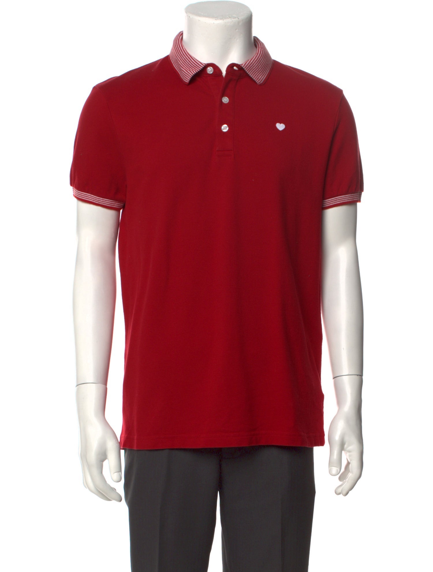 Moschino Collar Short Sleeve Polo Shirt - Red Polos, Clothing ...