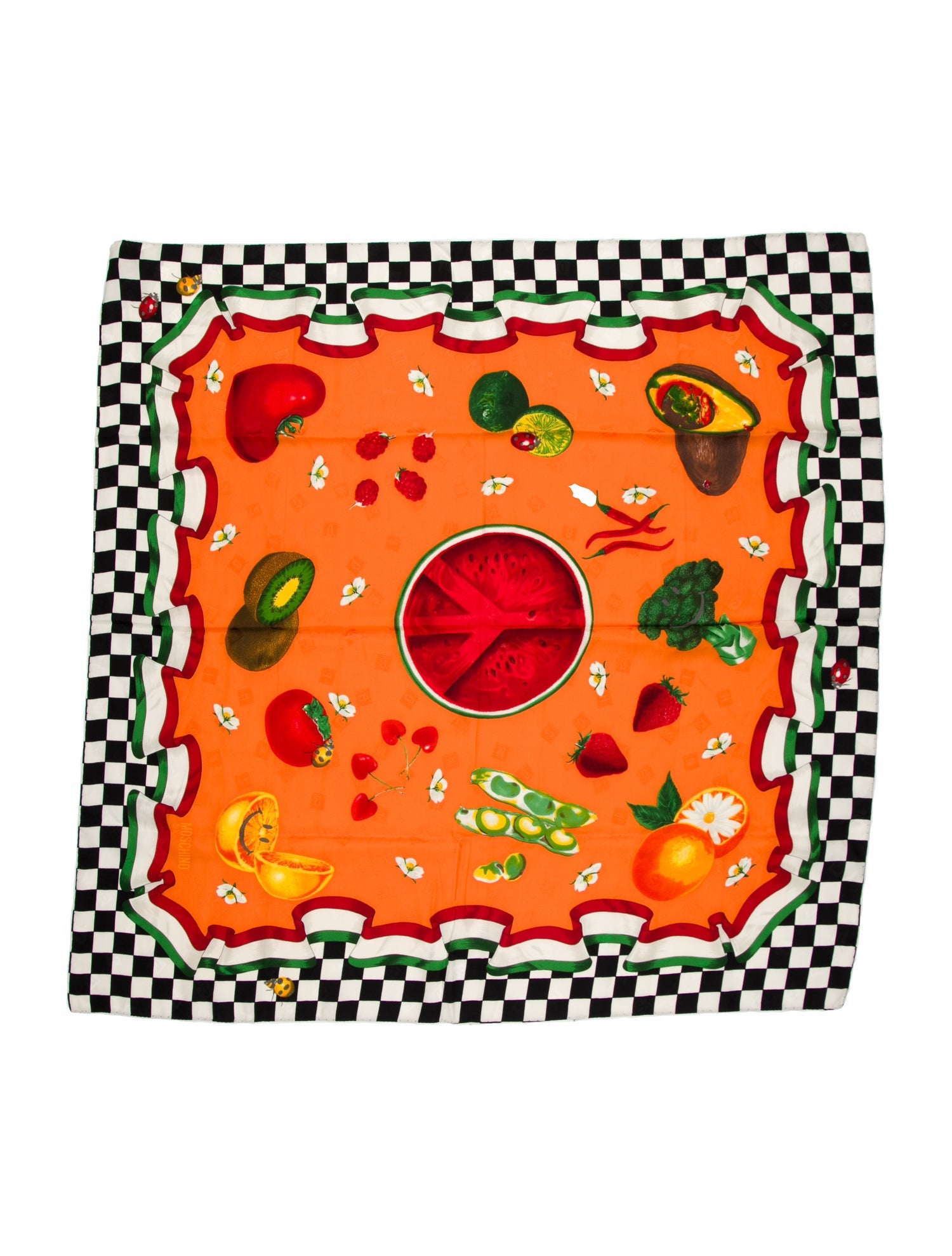 Moschino Silk Printed Scarf - Blue Scarves and Shawls, Accessories ...