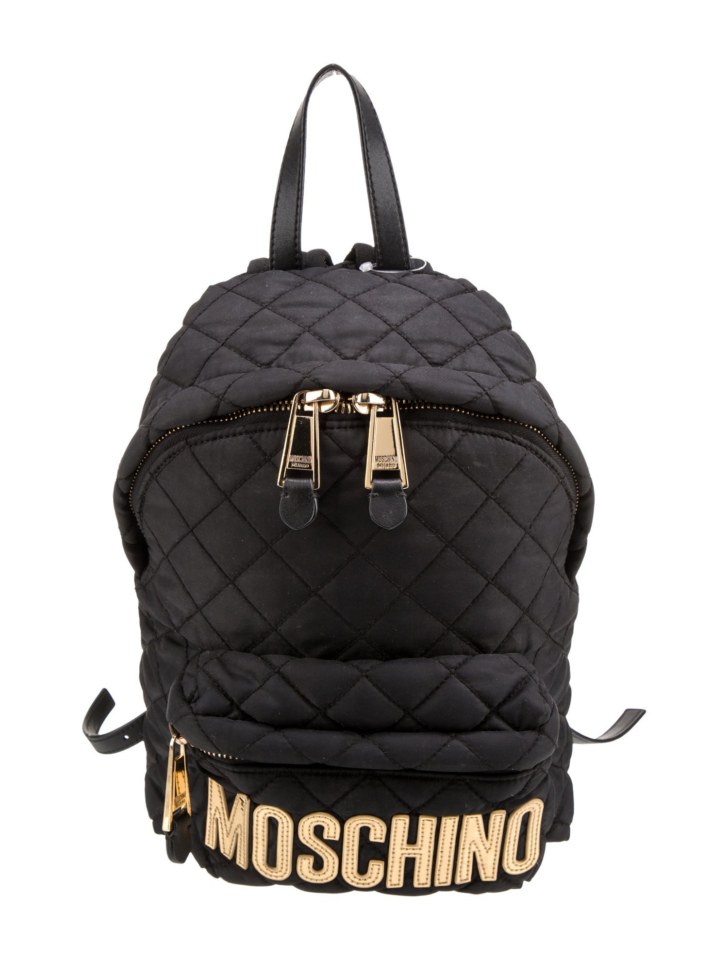 Moschino Quilted Backpack - Black Backpacks, Handbags - MOS88250 | The ...