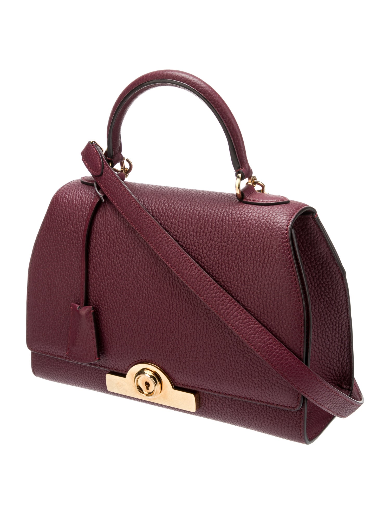 Moynat Leather Rejane Handle Bag - Purple Handle Bags, Handbags ...