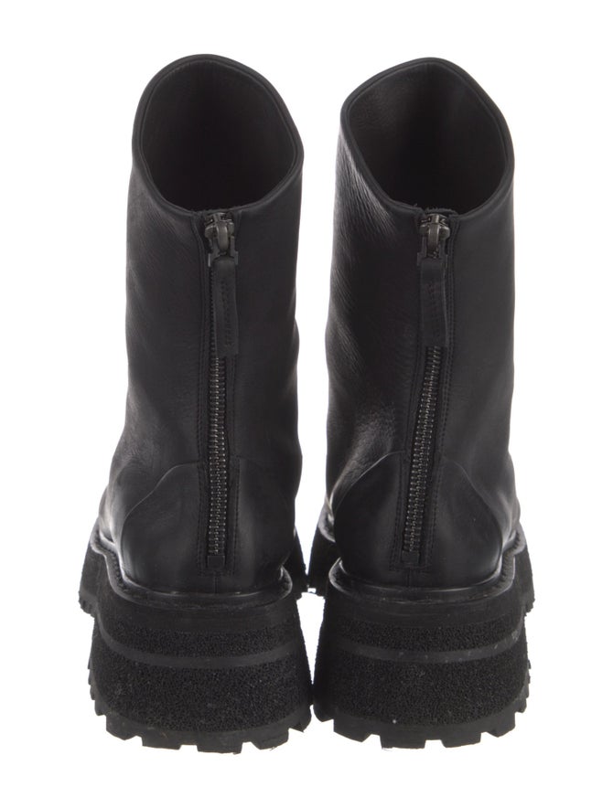 Marsèll Leather Combat Boots - Black Boots, Shoes - MRC33502 | The RealReal
