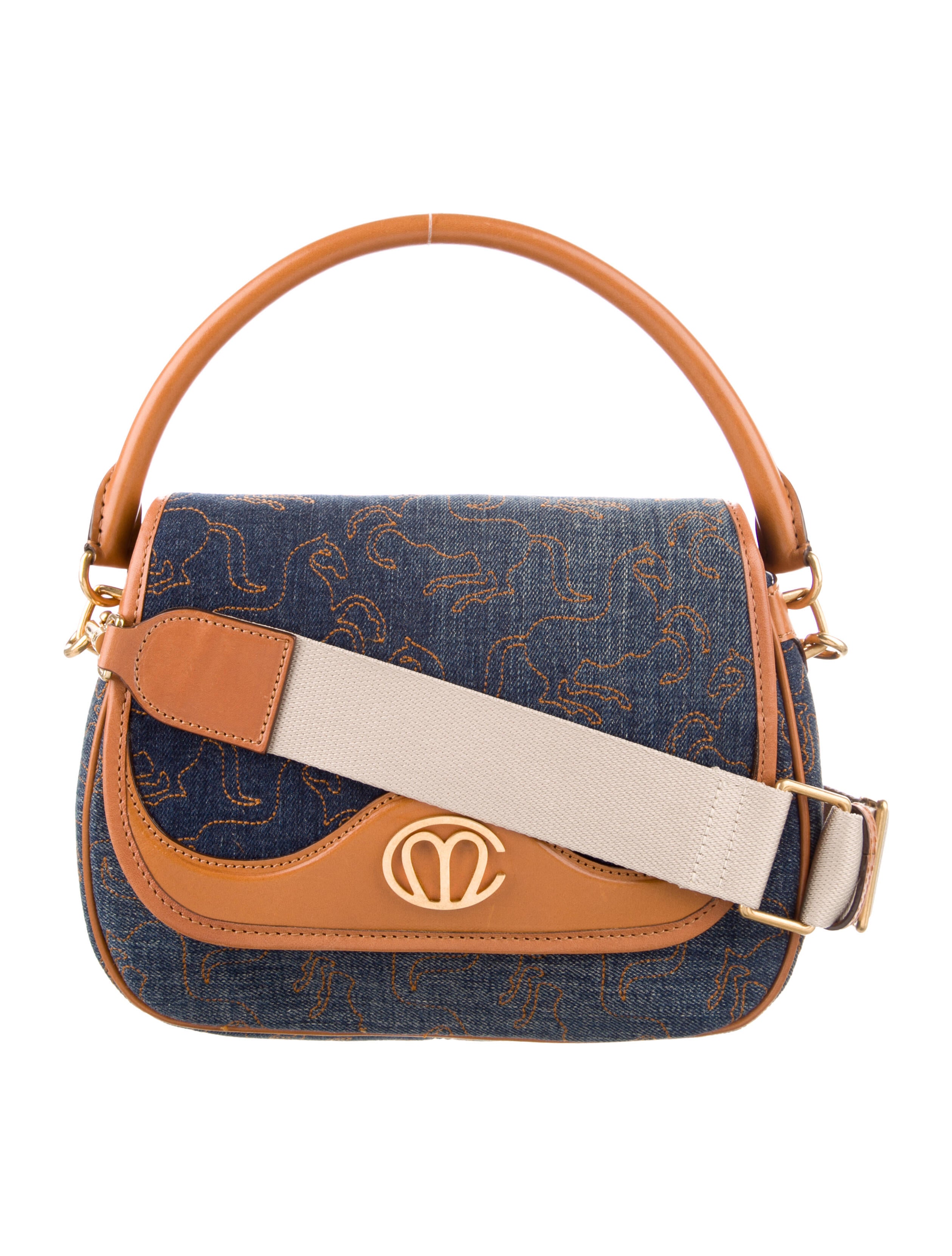 Mark Cross Vintage Large Grace Box Bag - Blue Handle Bags, Handbags ...