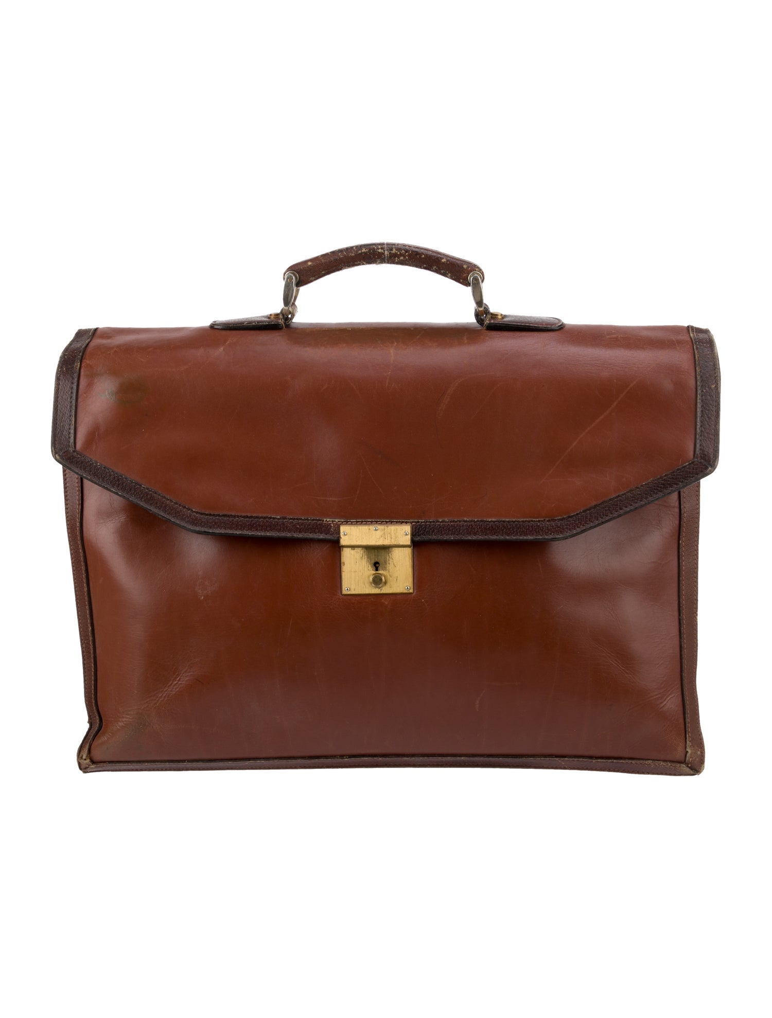 CH Carolina Herrera Leather Portfolio - Orange Briefcases, Bags ...