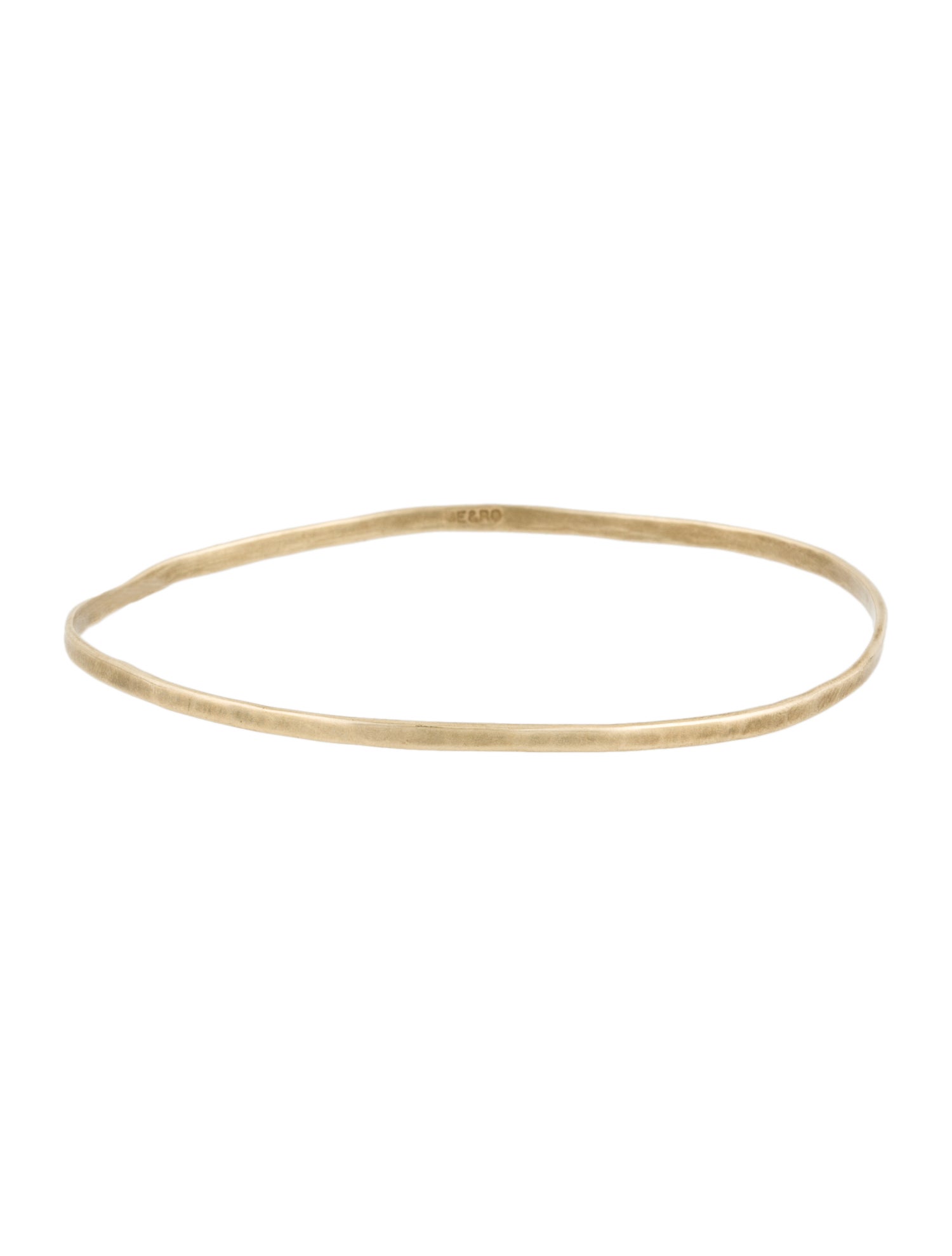Me&Ro Hammered Bangle - 10K Yellow Gold Bangle, Bracelets - MRO24609 ...