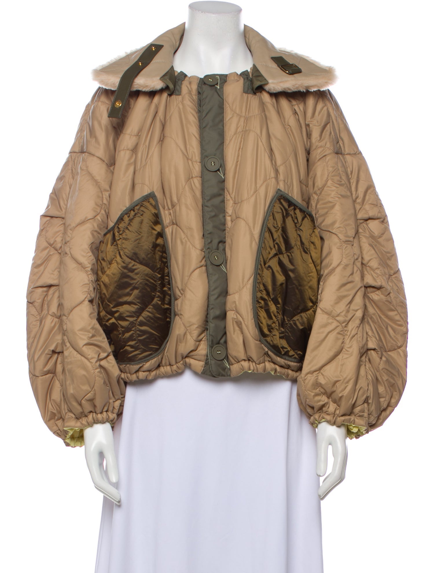 Marfa Stance Colorblock Pattern Bomber Jacket - Neutrals Jackets ...