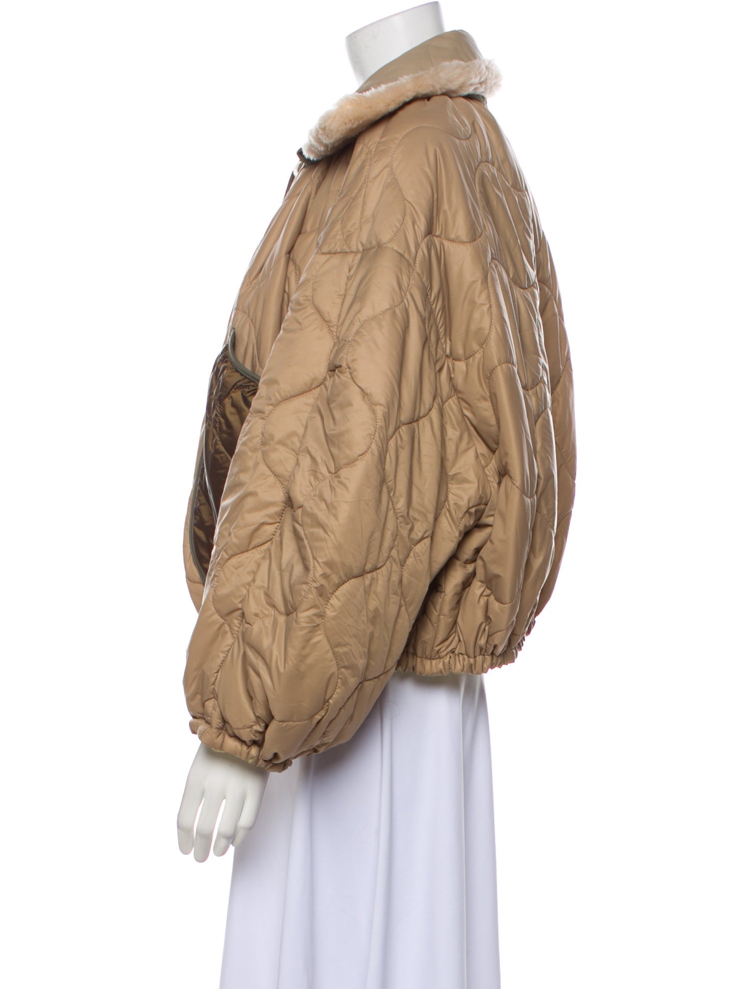 Marfa Stance Colorblock Pattern Bomber Jacket - Neutrals Jackets ...