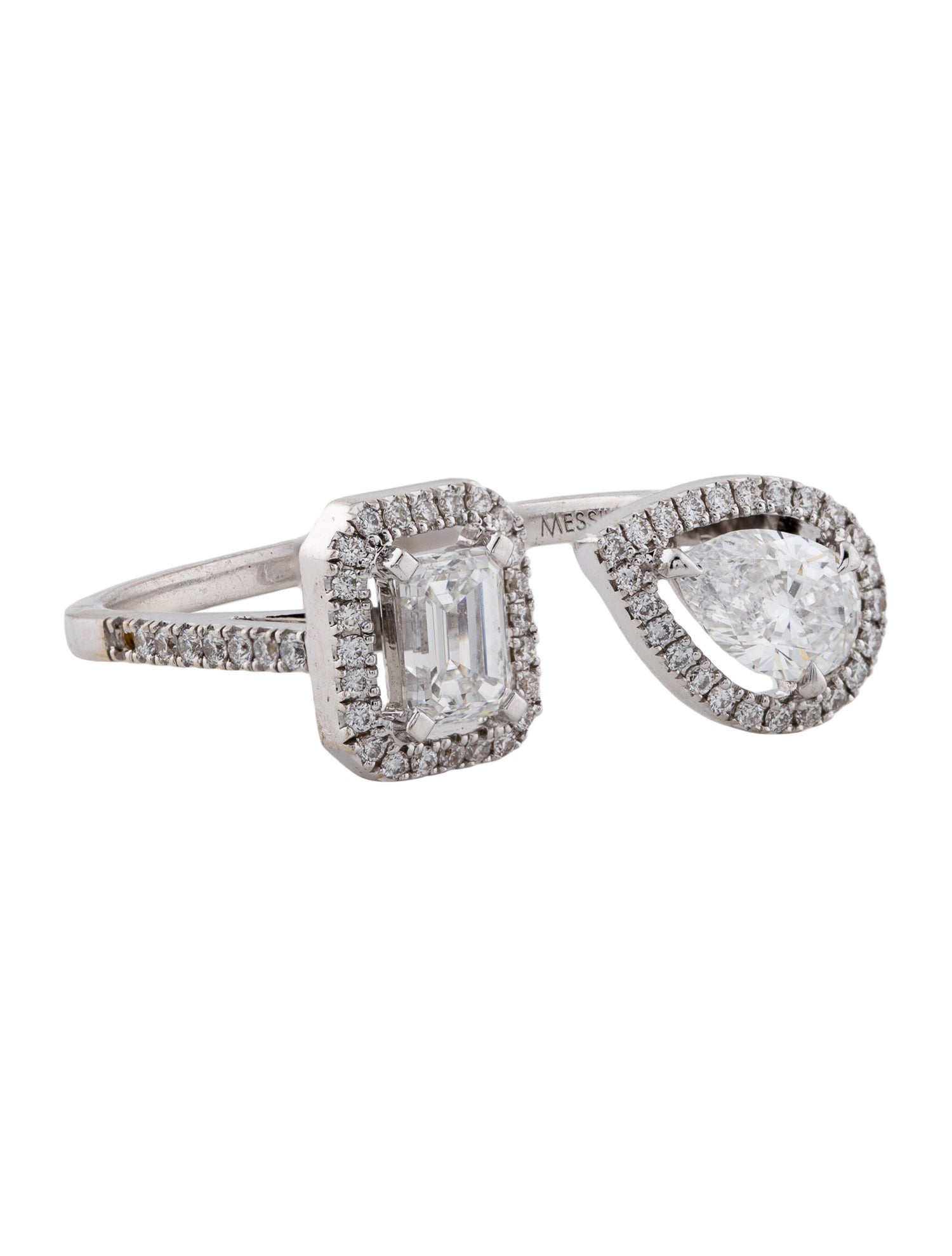 Messika 18K Diamond My Twin Toi & Moi Cocktail Ring - Rhodium-Plated ...